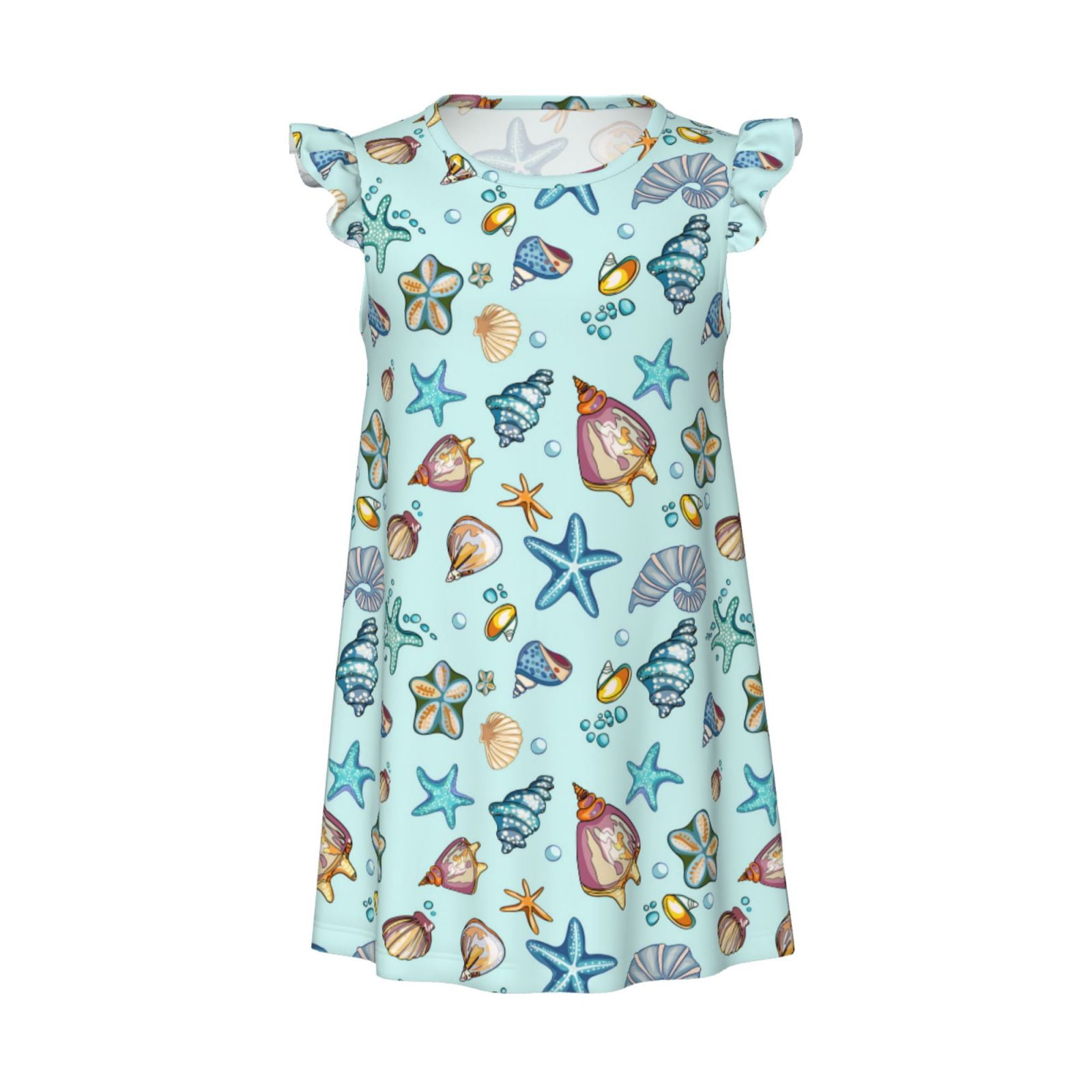 Xecao Sea Shells 2 Nightgowns for Girls: Elegant Princess Pajama ...