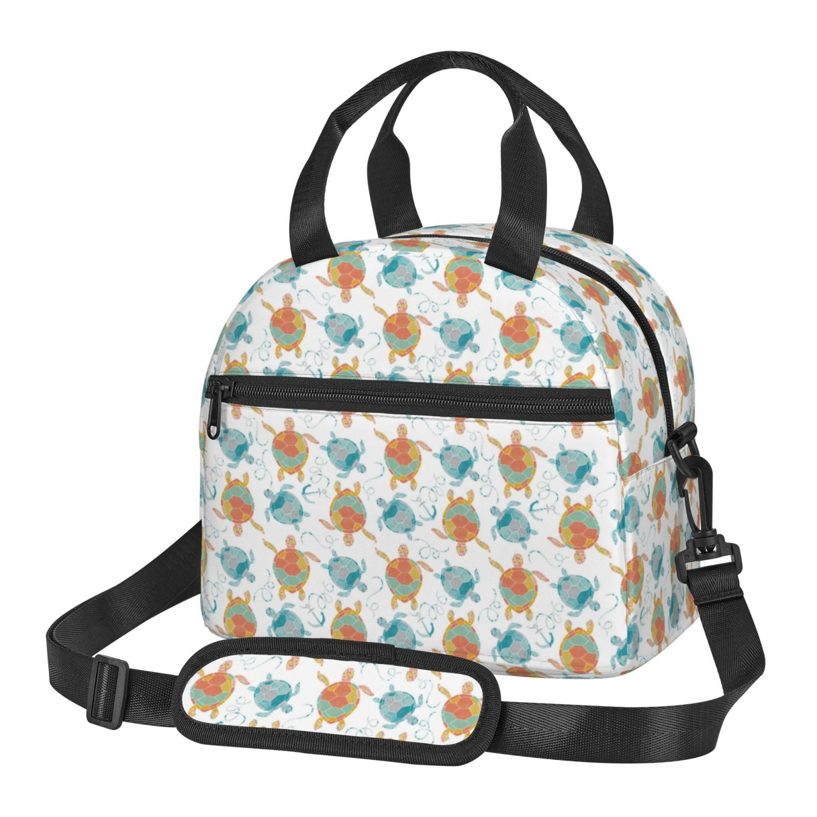 Xecao Sea Turtle Print Insulated Lunch Box, Lunch Cags Lunch Bag ...