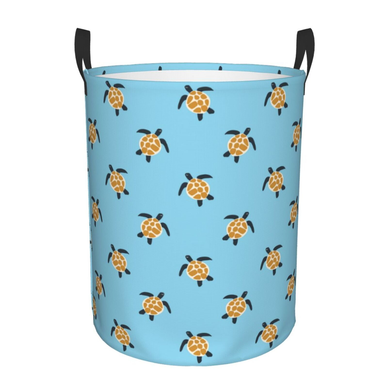 Xecao Sea Turtle Print Laundry Hamper Basket,designed for Blanket ...
