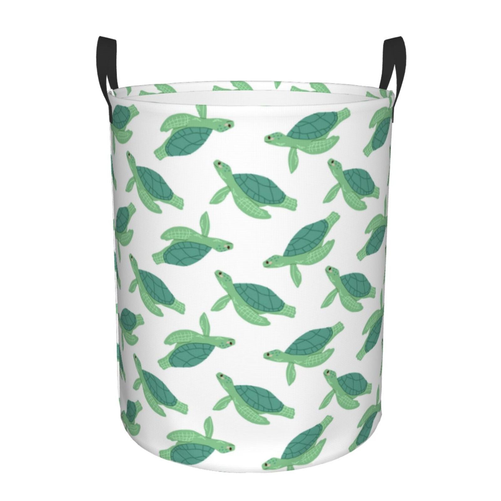 Xecao Sea Turtle Print Laundry Hamper Basket,designed for Blanket ...
