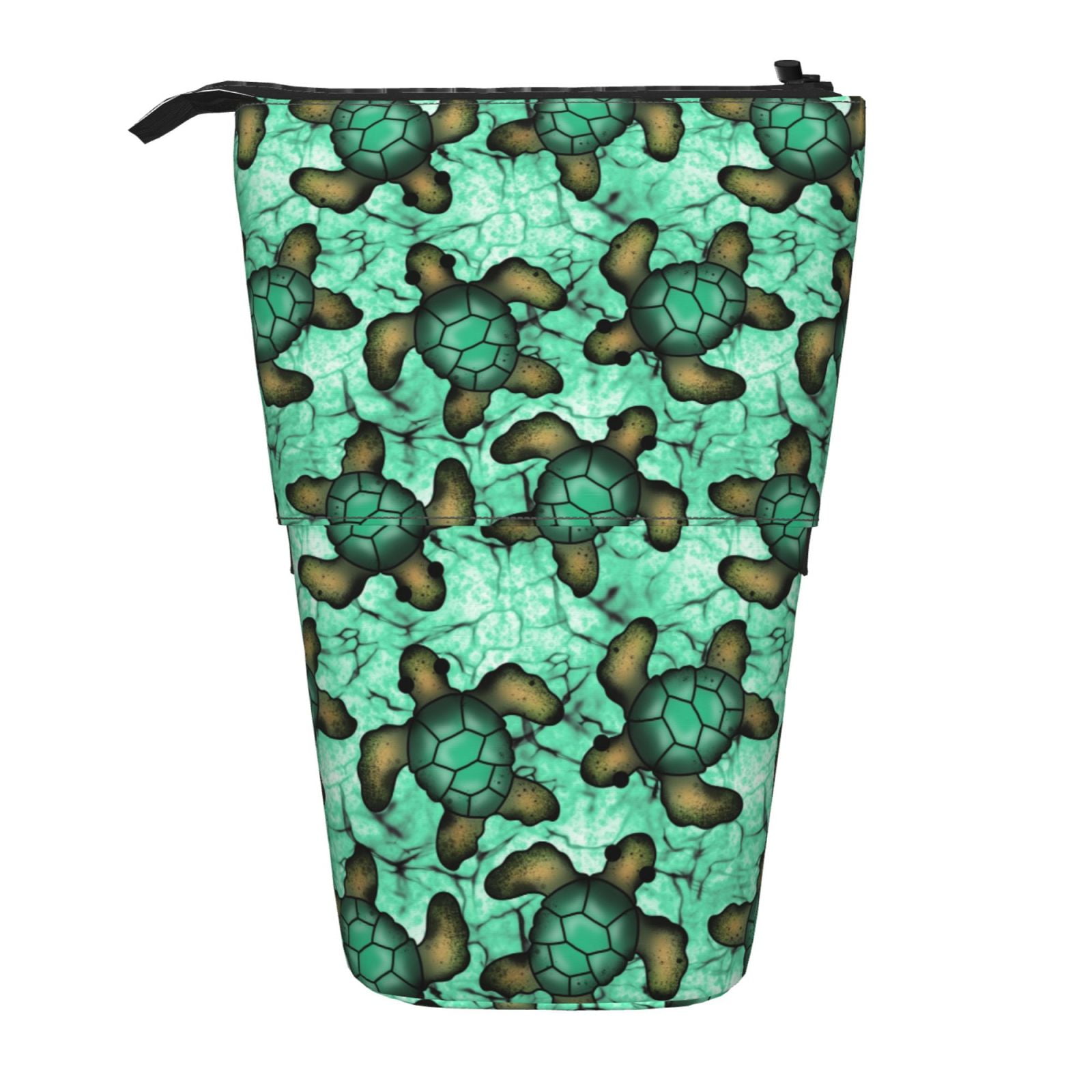 Xecao Sea Turtle Print Telescopic Pencil Bag Pen Holder Pop Up ...