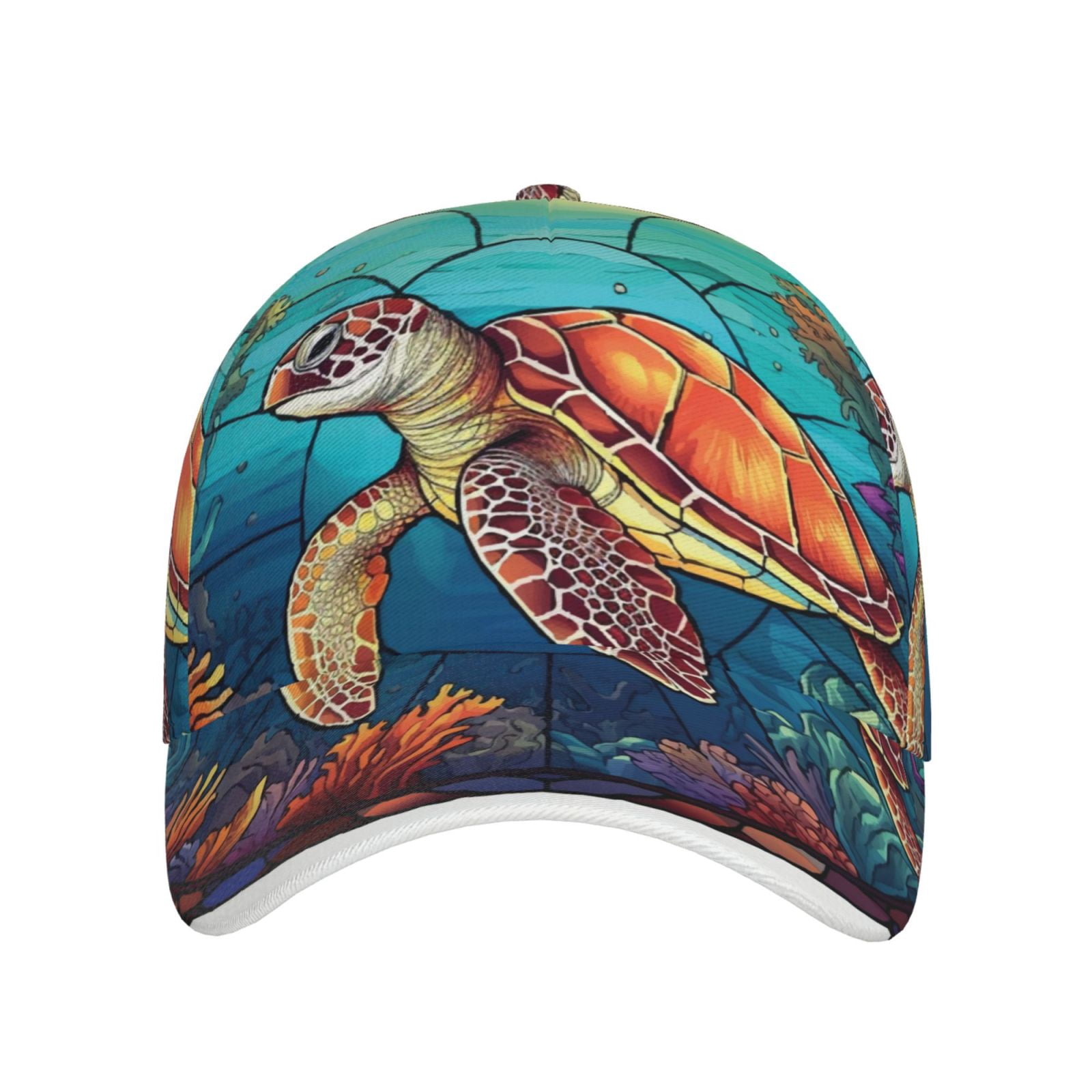 Xecao Sea Turtle in Coral for Baseball Cap: Unisex, crafted from ...