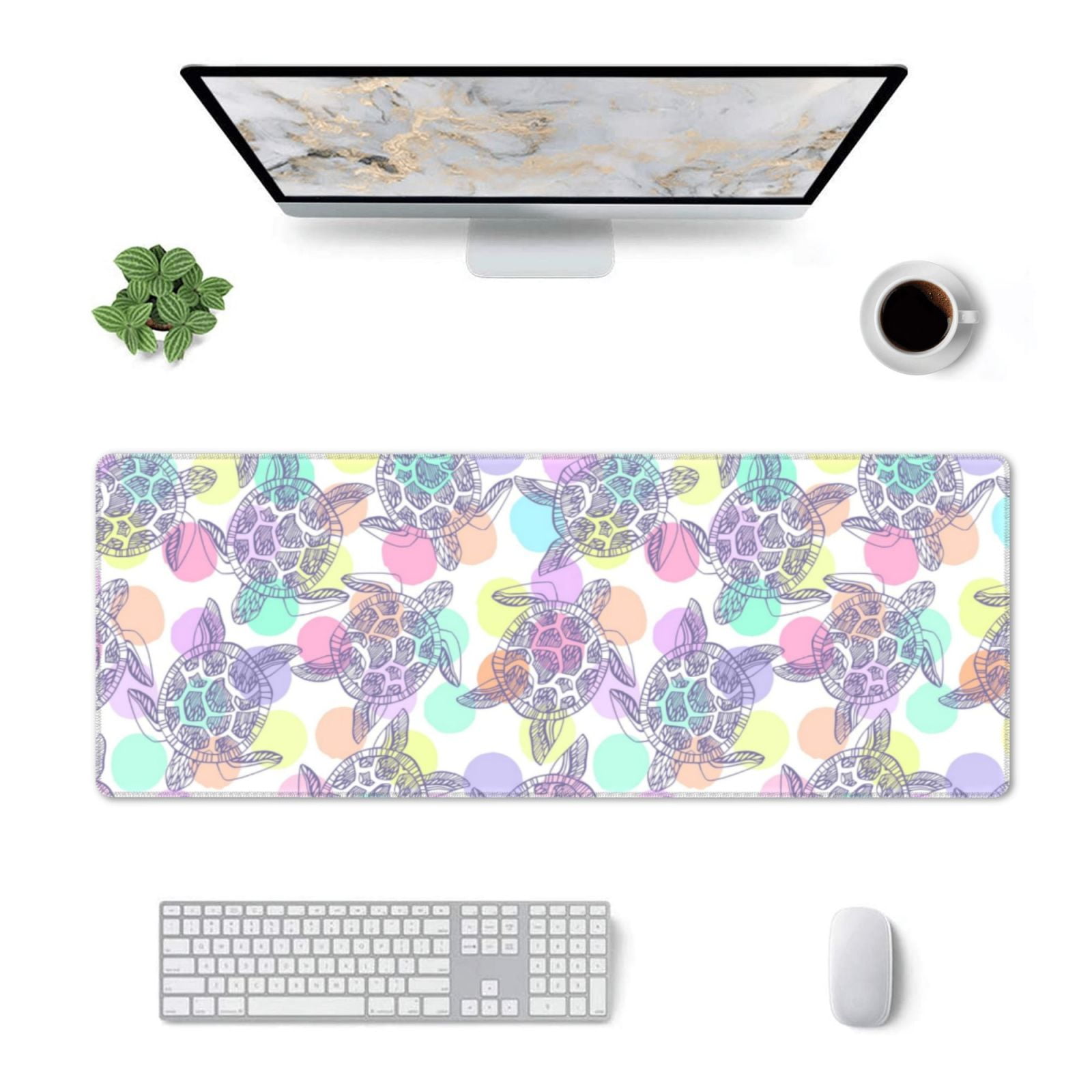 Xecao Sea Turtles for Mouse Pad - Waterproof Extended Contour Mouse Mat ...
