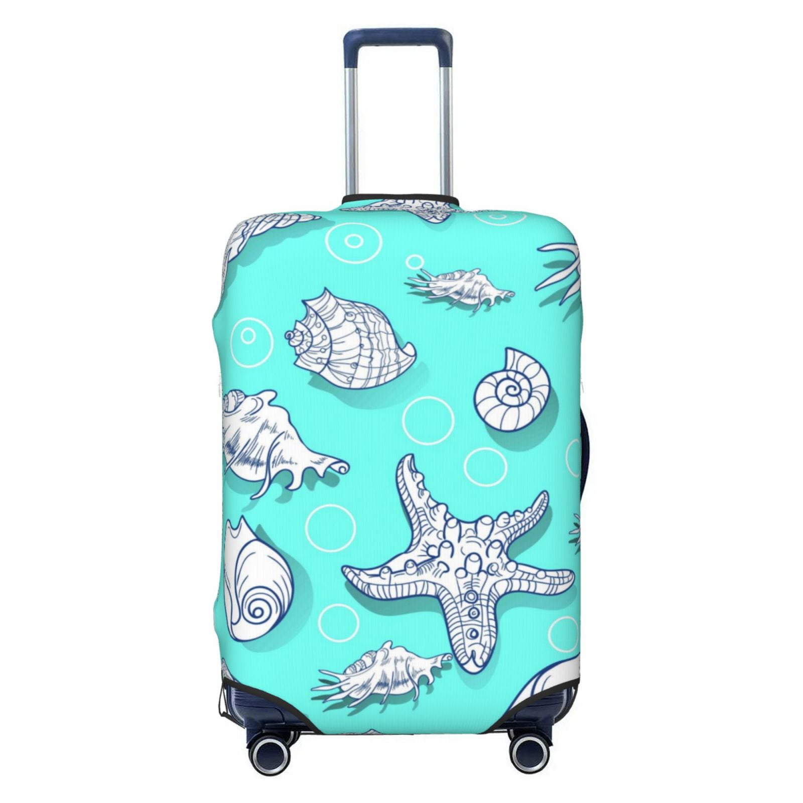 Xecao Seashell And Starfish print Elastic Luggage Cover, with double ...