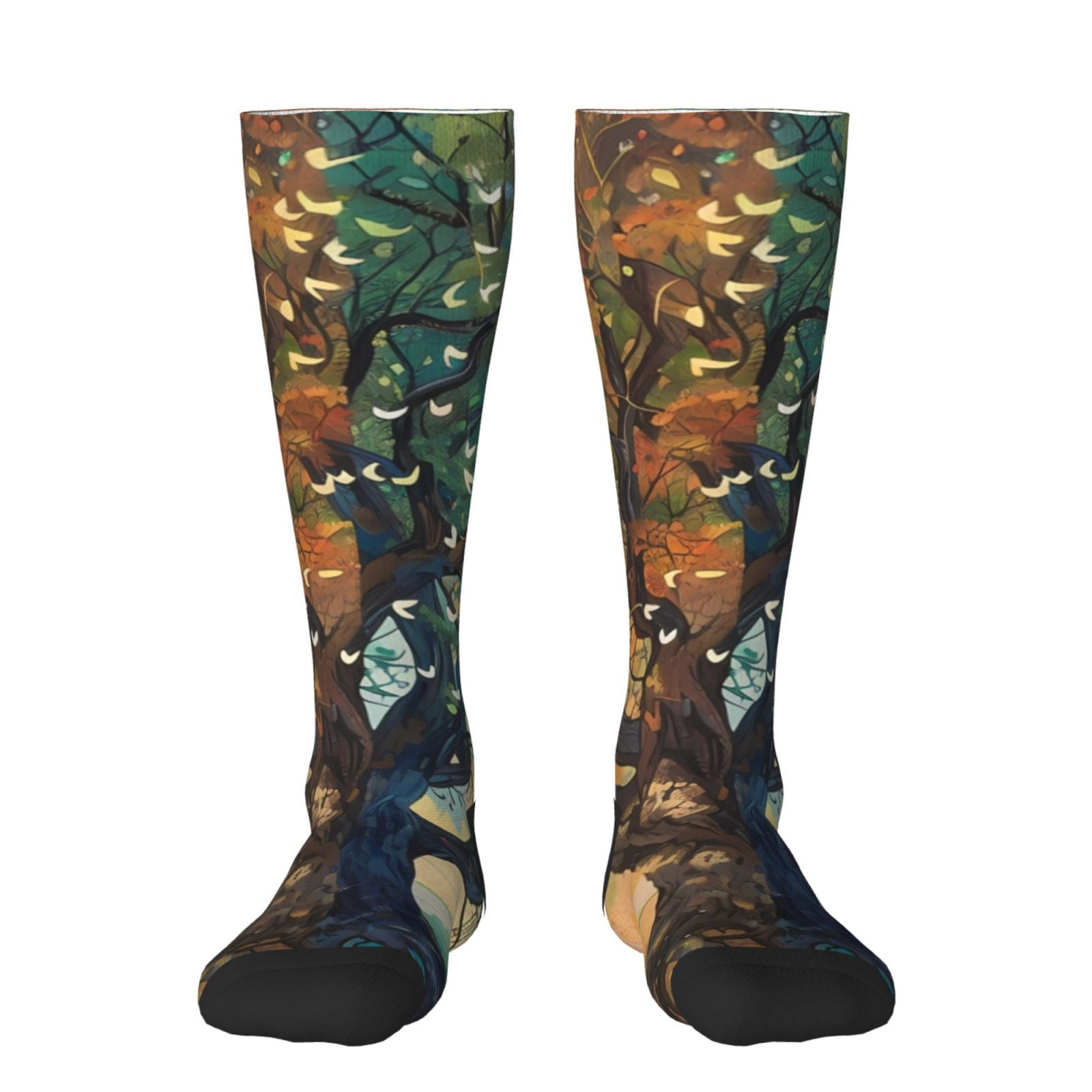 Xecao Seasonal Tree Reflection Print Compression Socks for Both Men And ...
