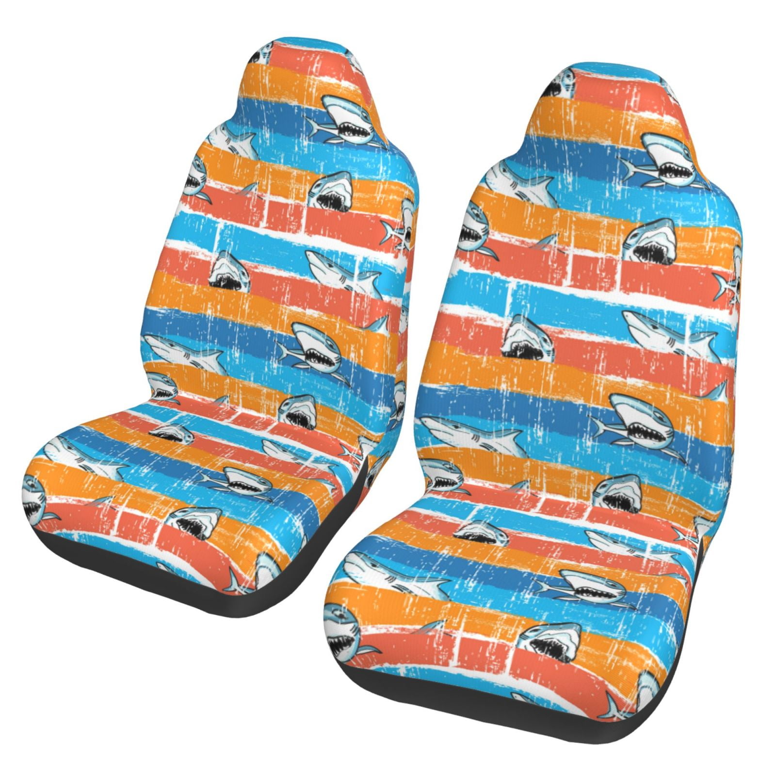 Xecao Shark On Line Print Car Seat Cover in That Fits Most Cars, Vans ...