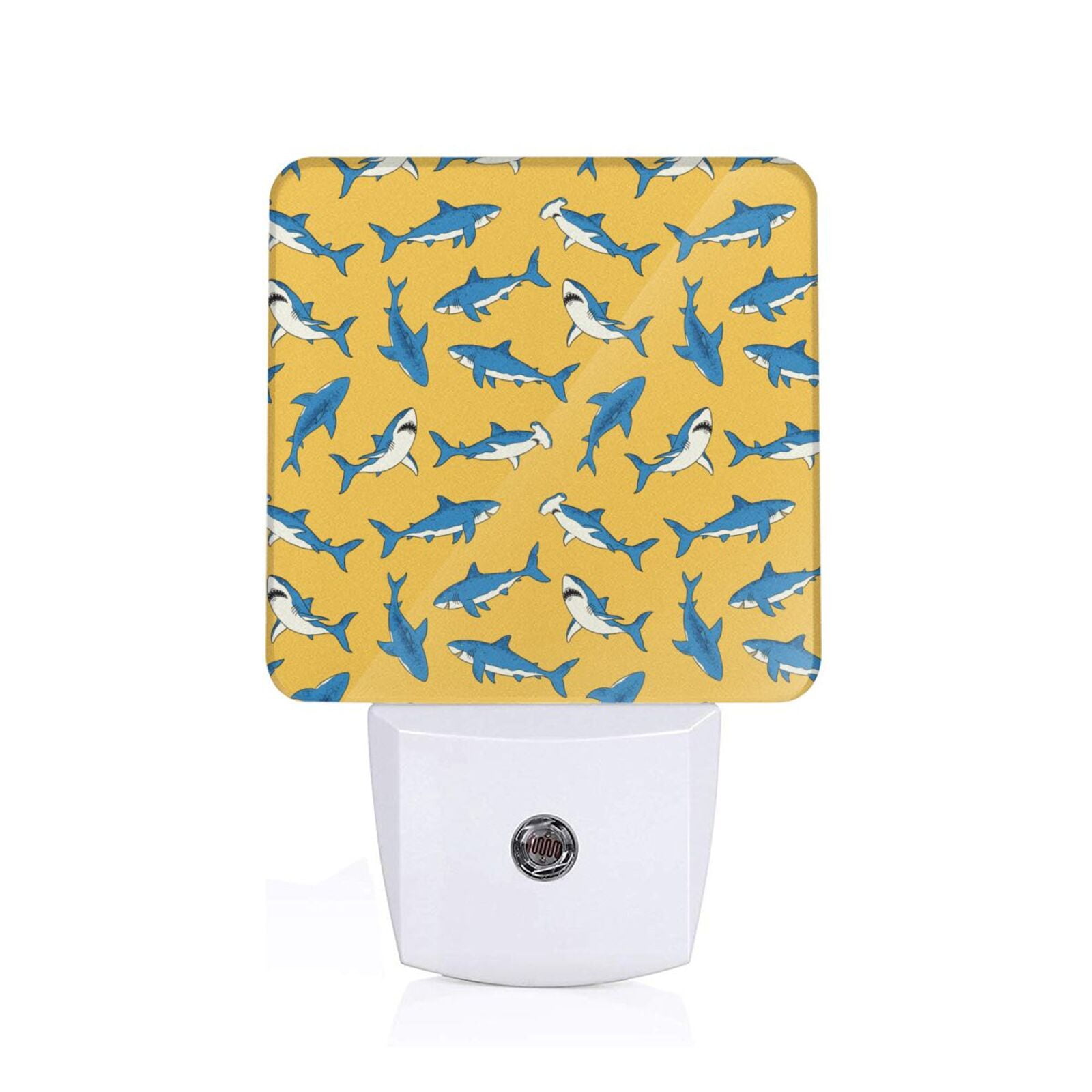 Xecao Shark Print for Night Light - a Wall-mounted LED Fixture with A ...