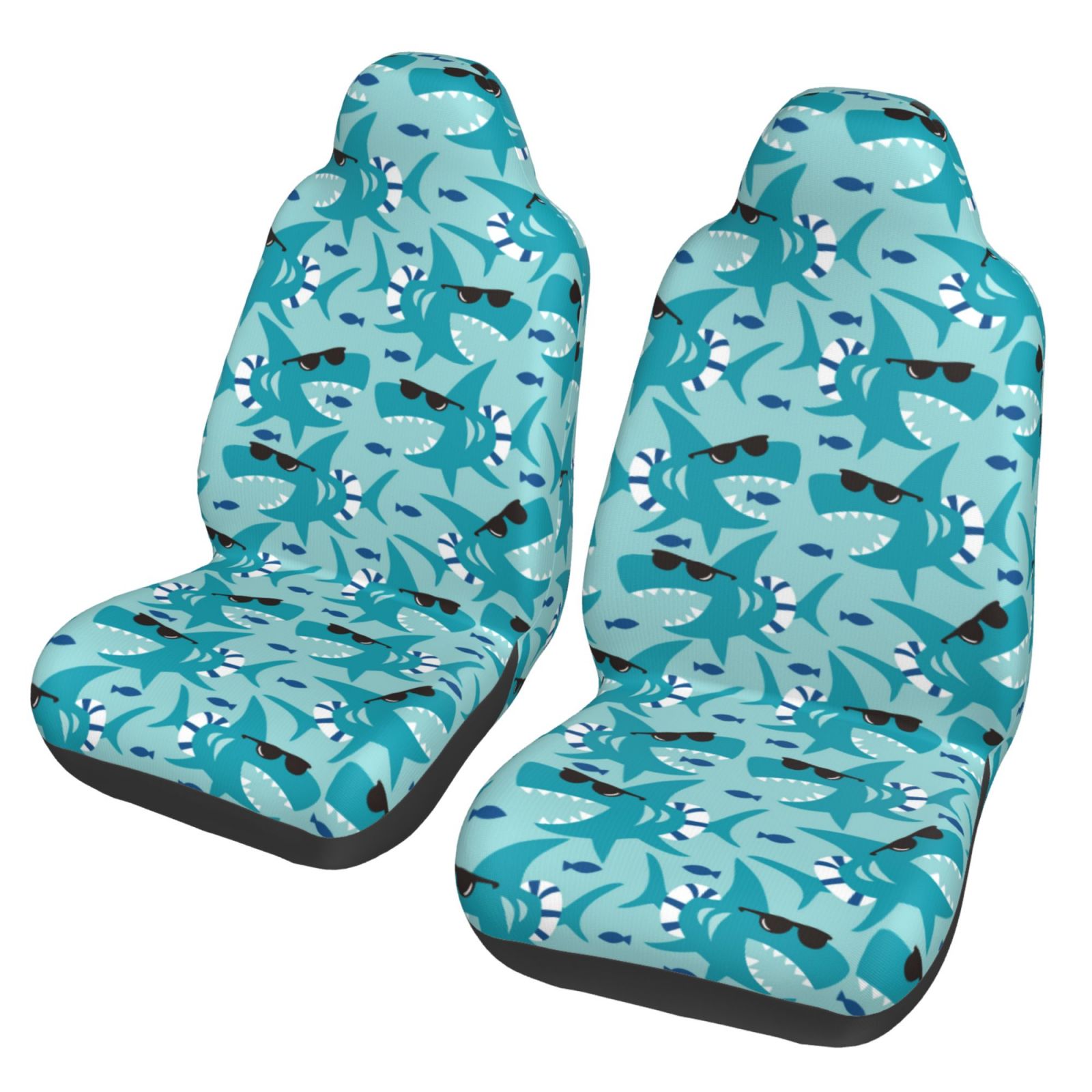 Xecao Shark Wearing Sunglasses Print Car Seat Cover in That Fits Most ...