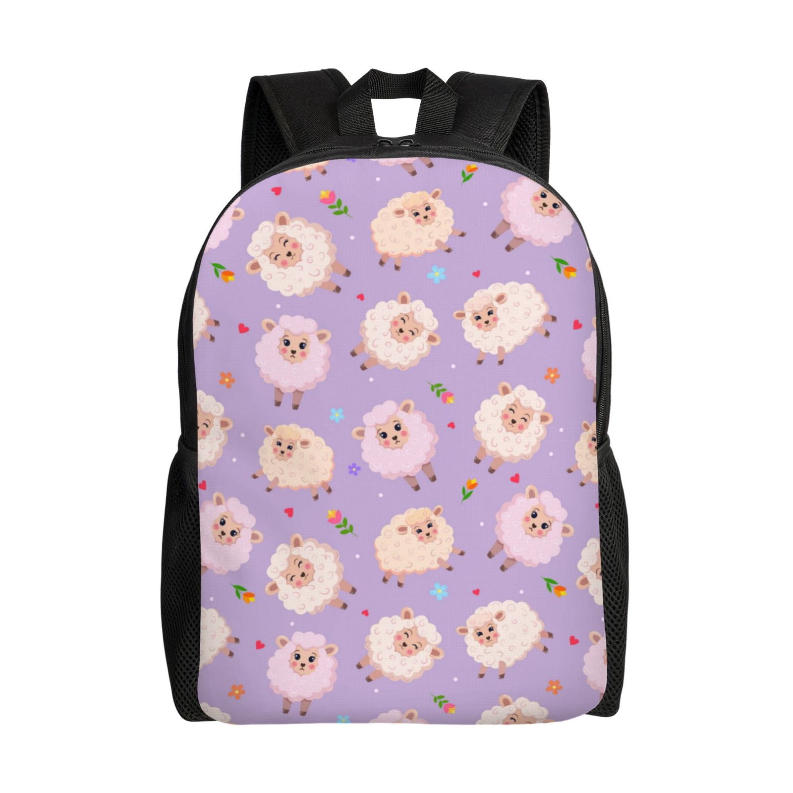 Xecao Sheeps Print School Backpack with Laptop Compartment Small Travel ...