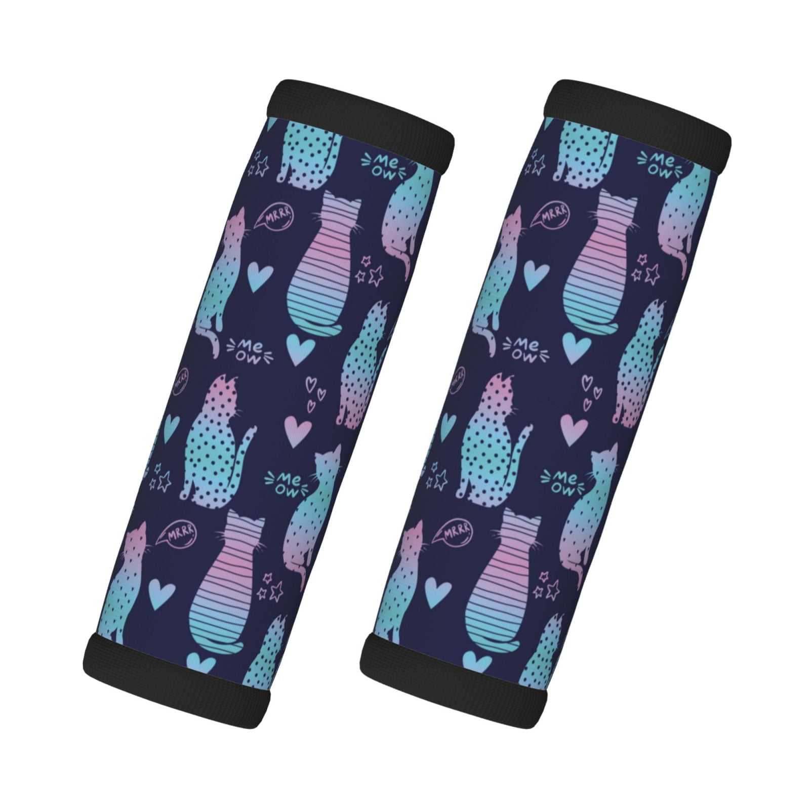 Xecao Silhouette Cats Print 2 Pack Luggage Handles Wrap Grips ...