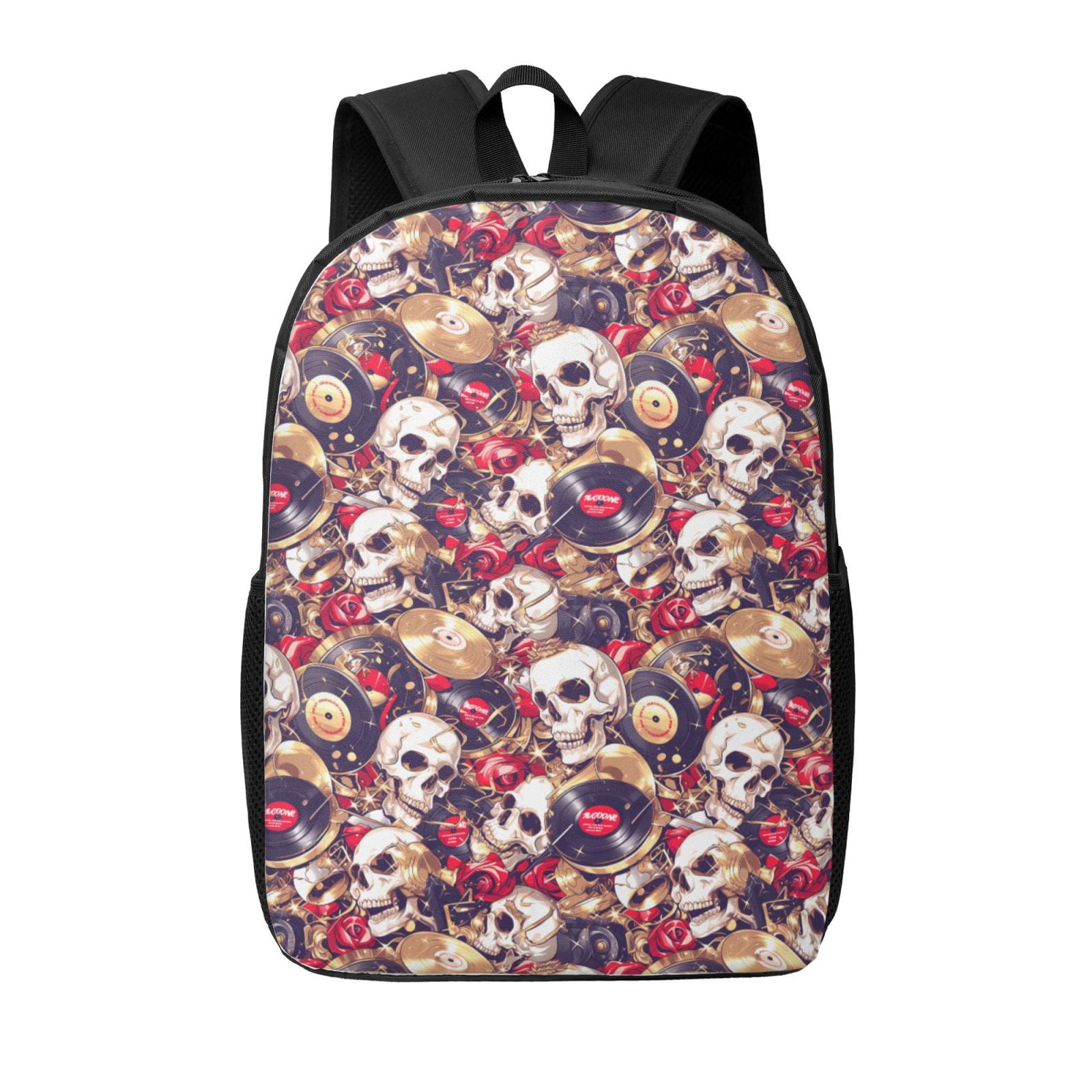 Xecao Skull record artist print Travel Backpack, Large Computer ...