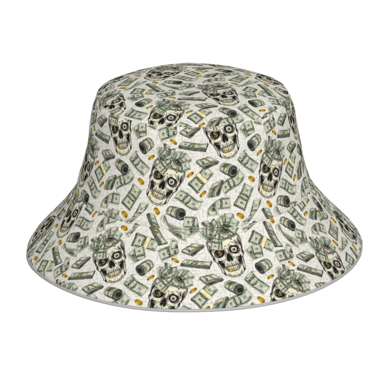 Xecao Skull with Cash Print Men and Women Night Reflective Hat Runner ...