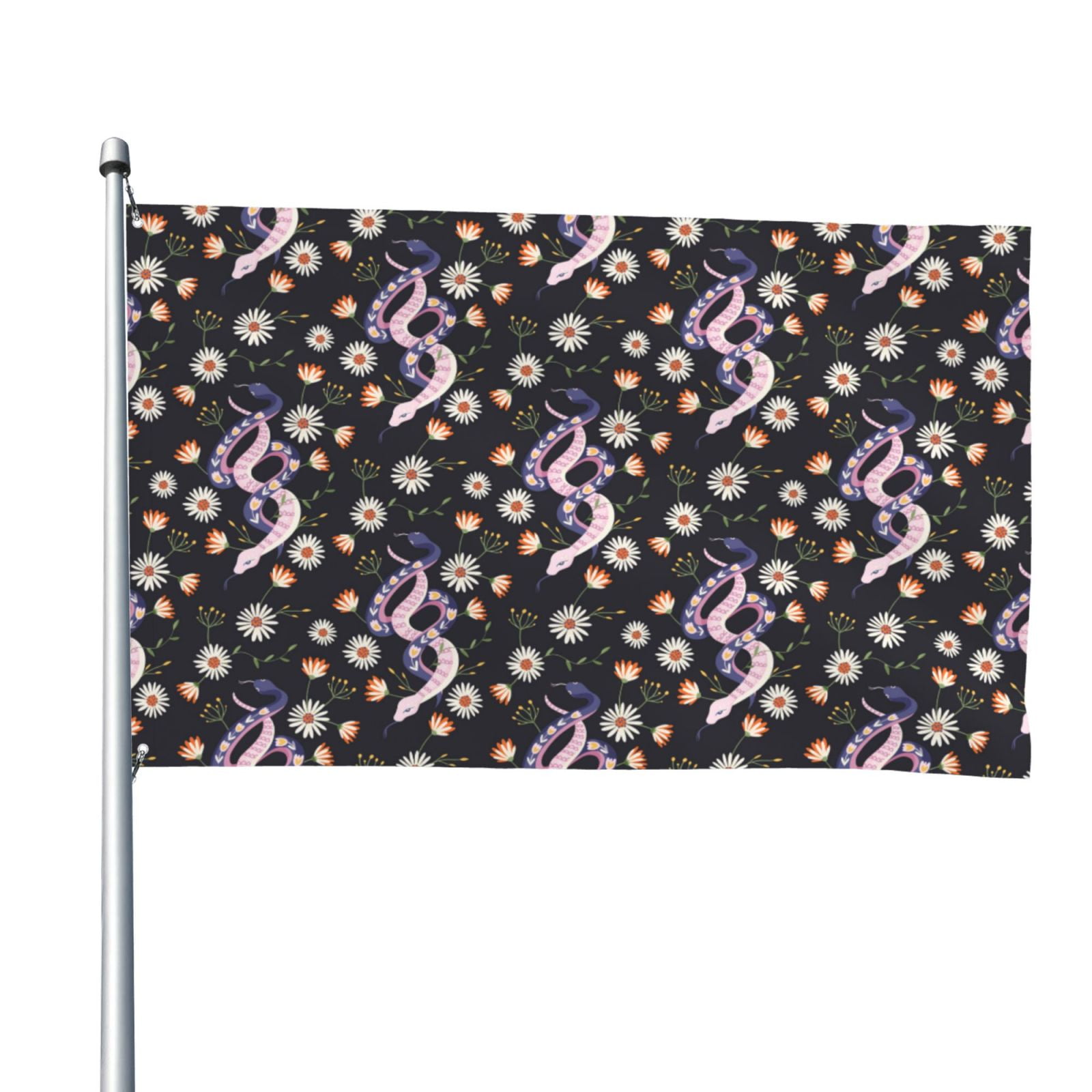 Xecao Snake And Floral1 for Longest Lasting Flag, Made From Polyester ...