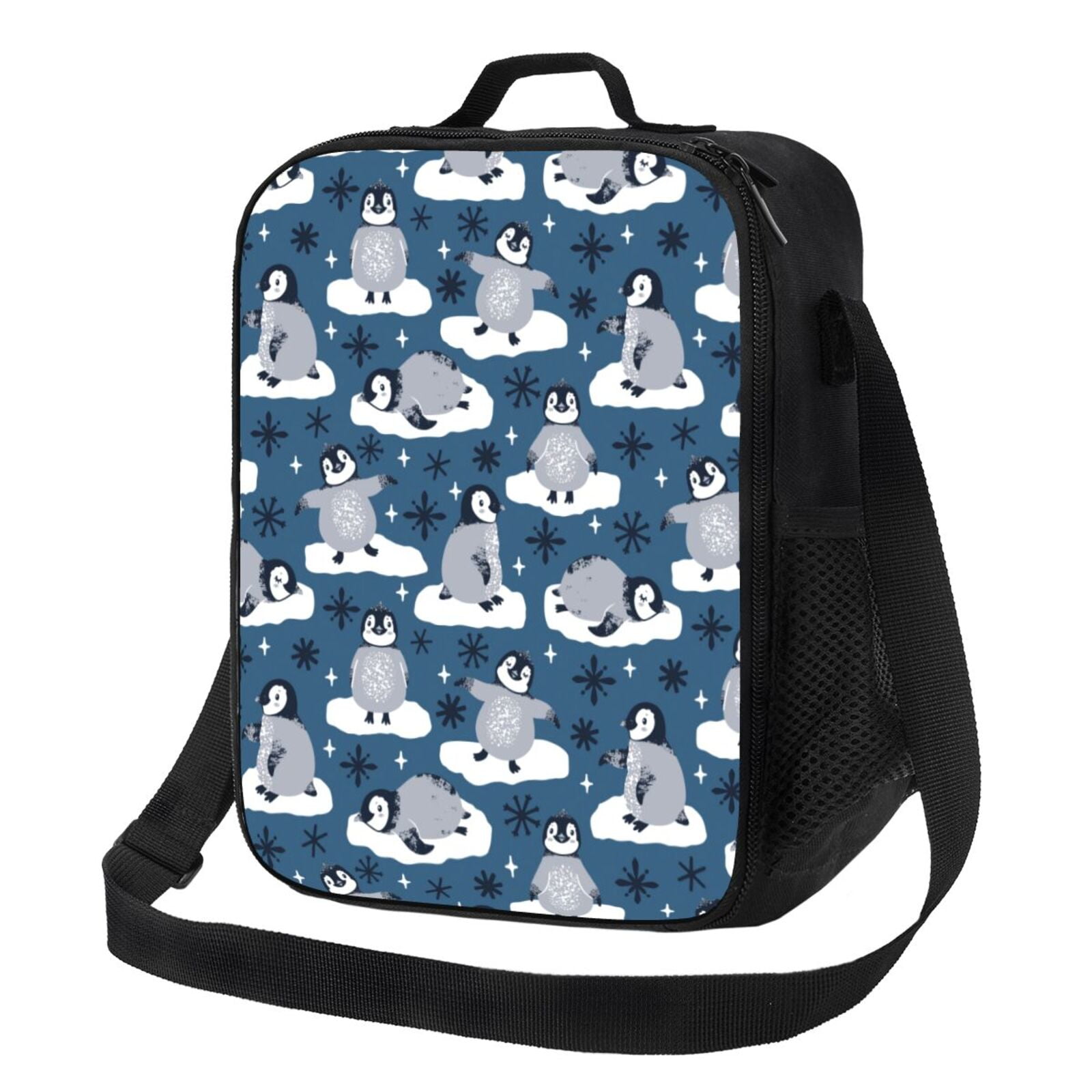 Xecao Snow Penguin Print Lunch Bag - Durable, Double-Insulated Lunch ...