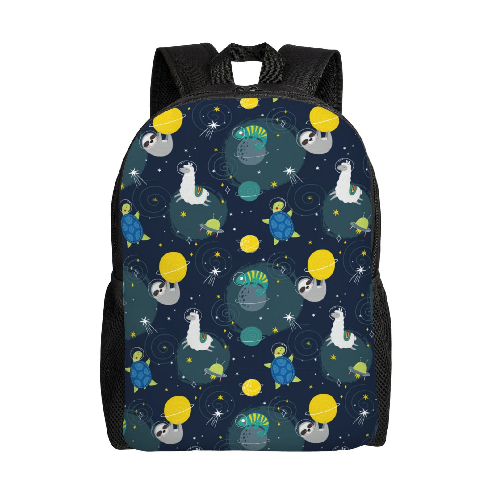 Xecao Space and Animals Print School Backpack with Laptop Compartment ...
