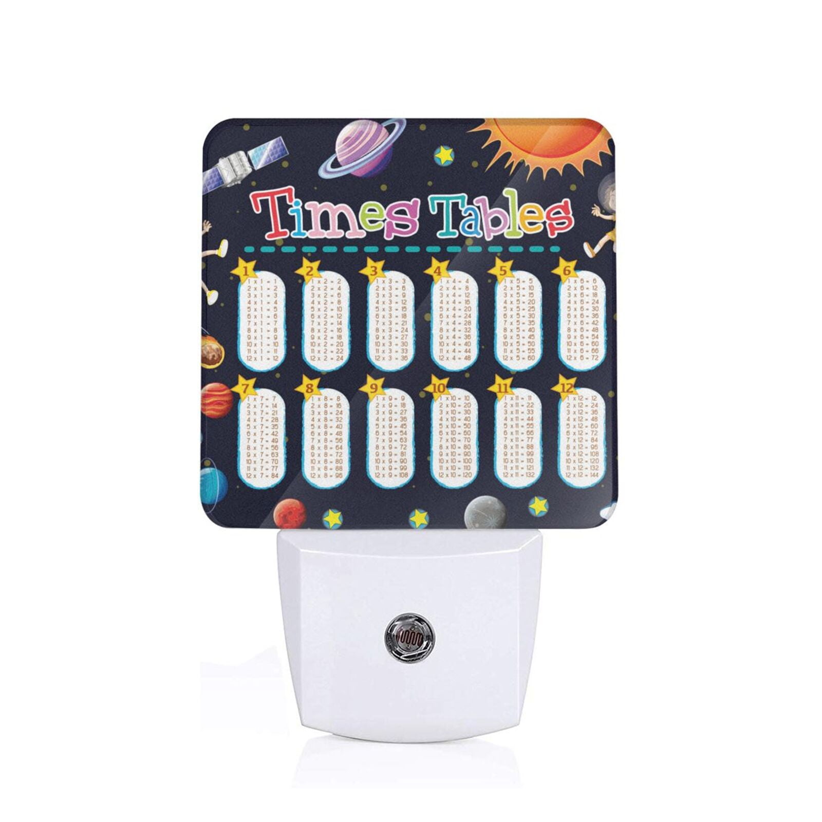 Xecao Space Math Times Tables for Night Light - a Wall-mounted LED ...