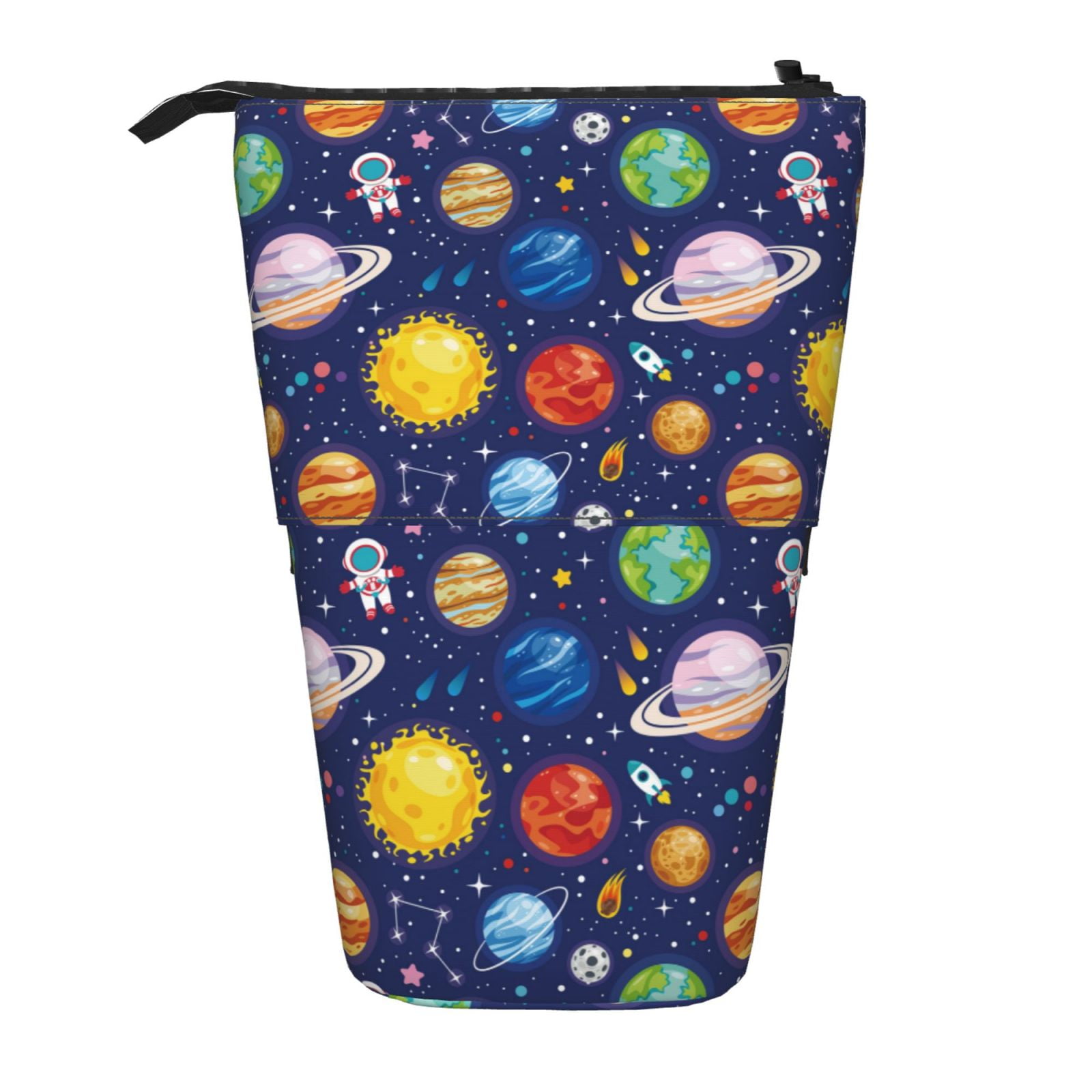 Xecao Space Planet Print Telescopic Pencil Bag Pen Holder Pop Up ...