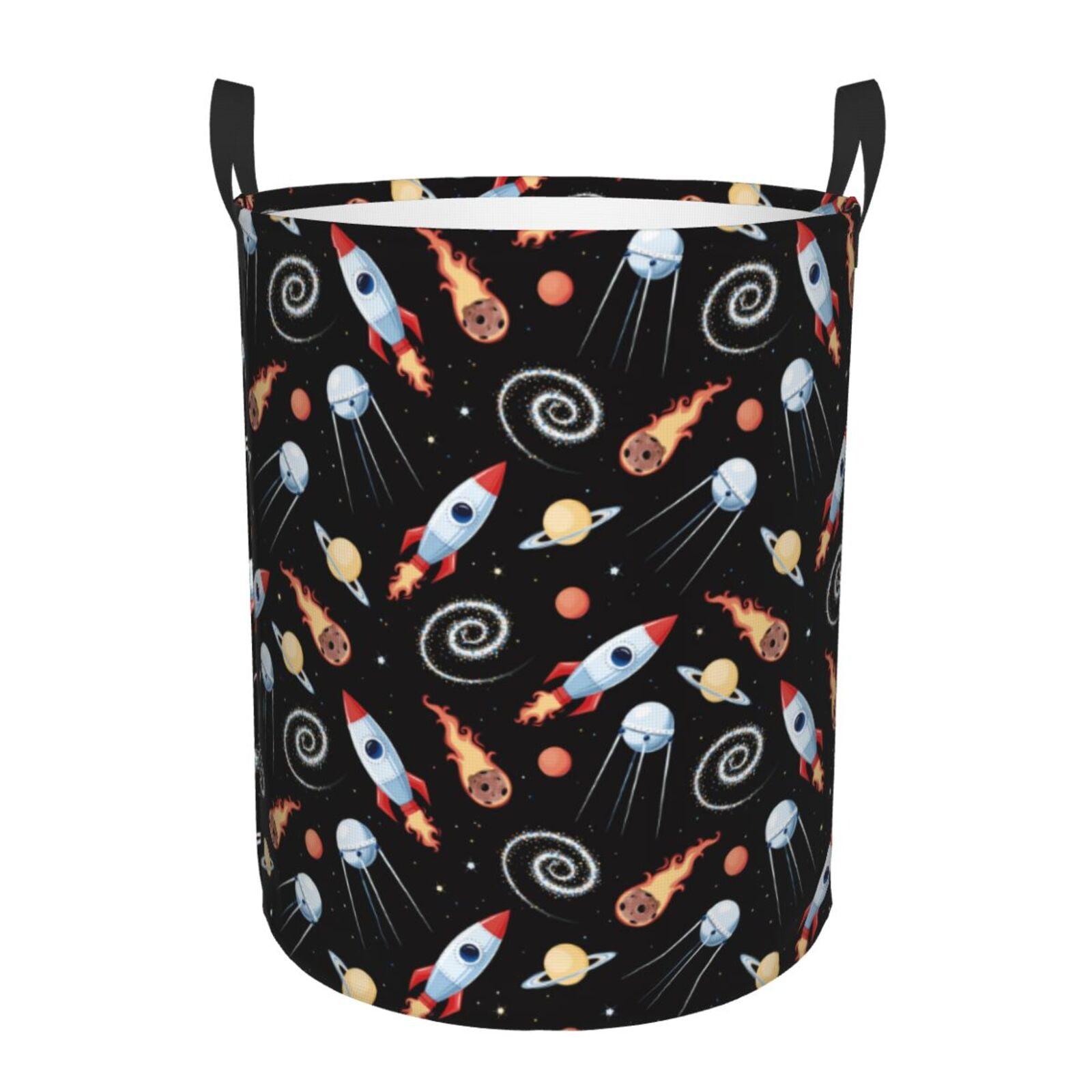 Xecao Space Rocket Print Laundry Hamper Basket,designed for Blanket ...