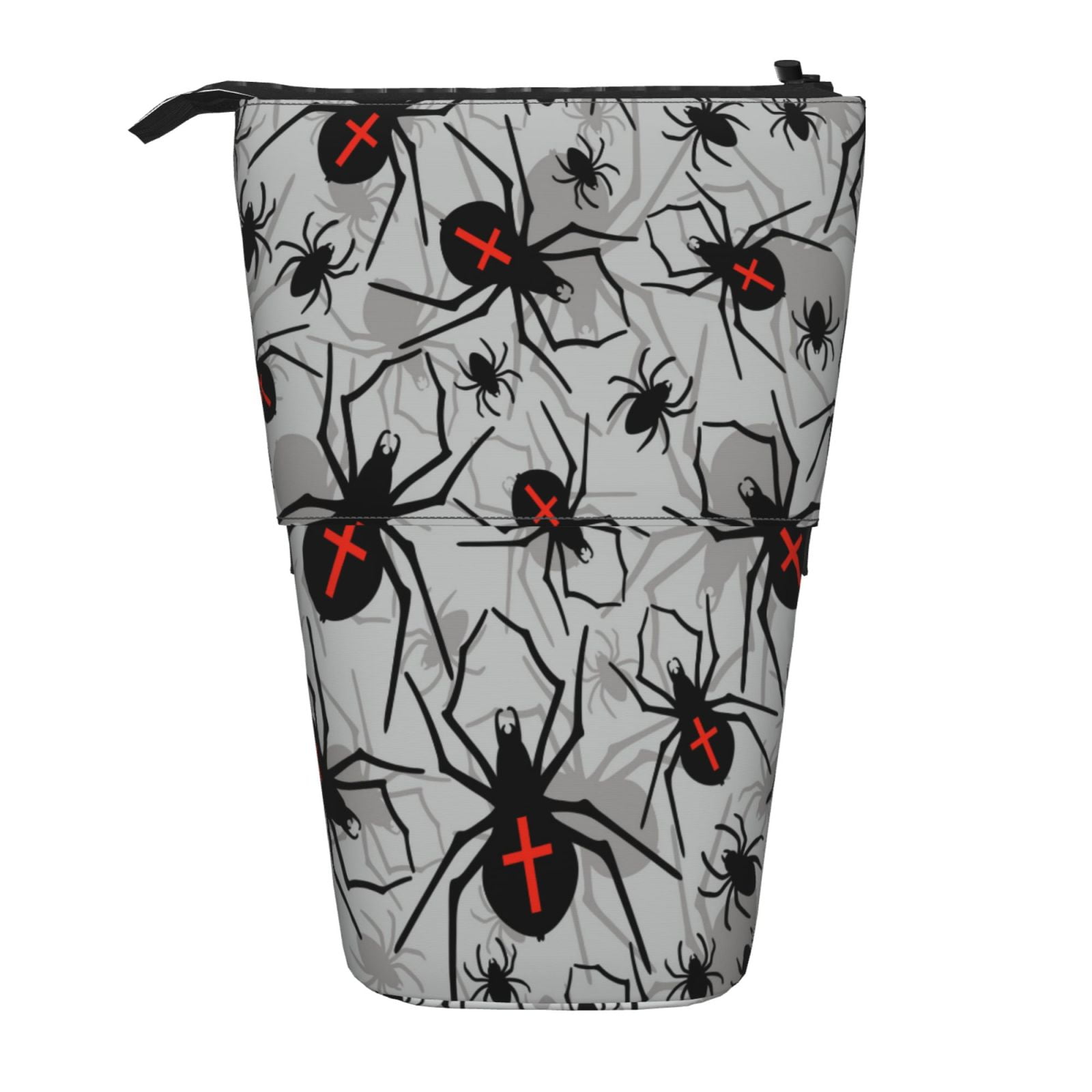Xecao Spiders Print Telescopic Pencil Bag Pen Holder Pop Up Stationery ...