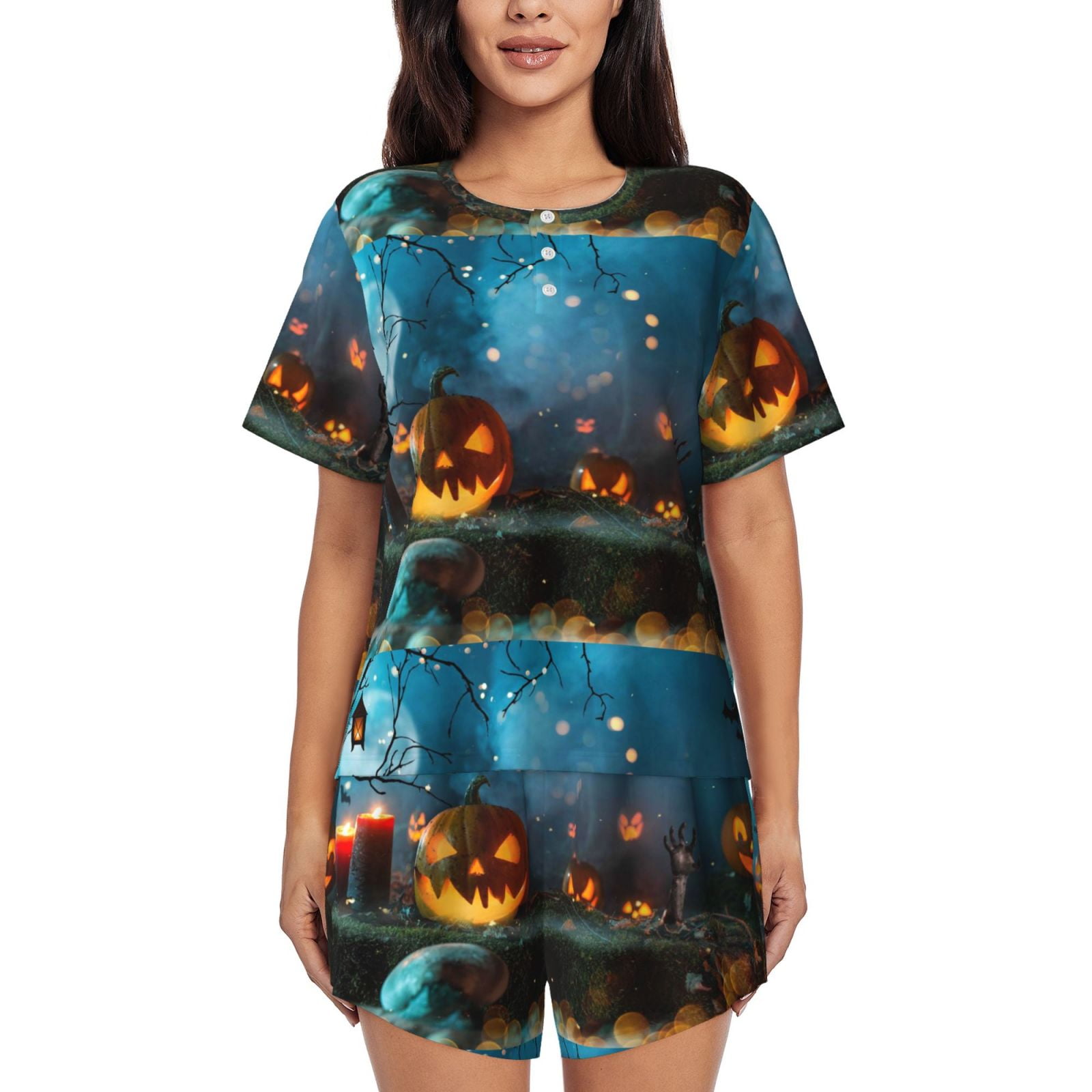 Xecao Spooky Halloween print Swimsuit for women, Summer-ready, sporty ...