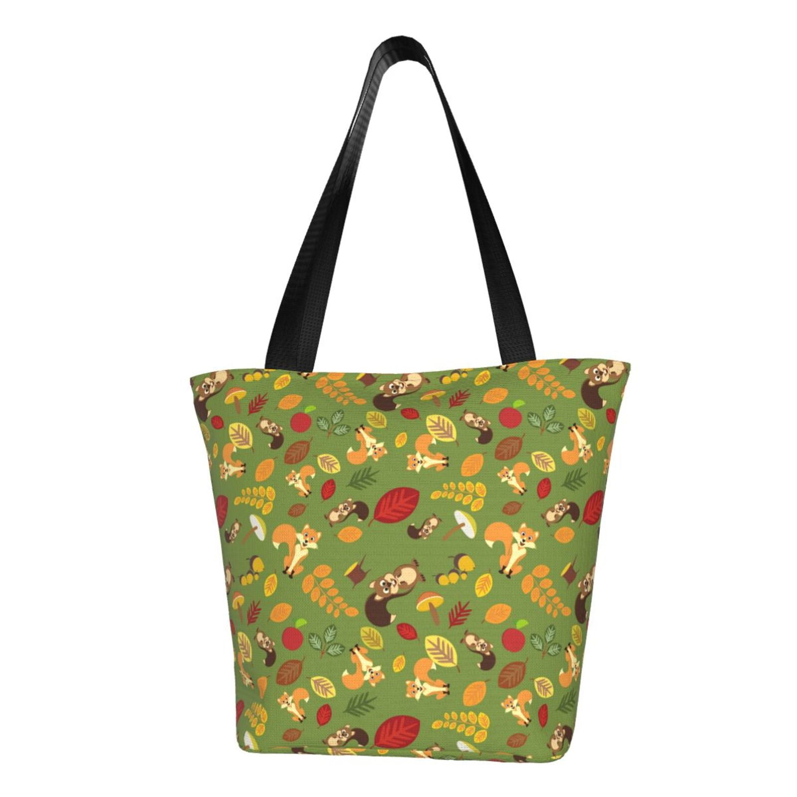 Xecao Squirrel And Fox In The Forest for Tote Bag for Women -Tote Shoulder Bag with A Little ...