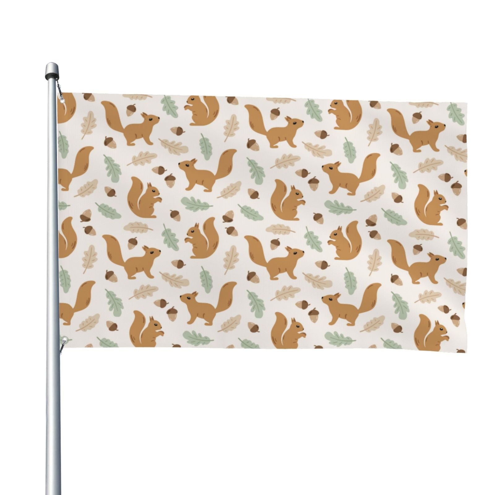 Xecao Squirrel And Leaves for Longest Lasting Flag, Made From Polyester ...