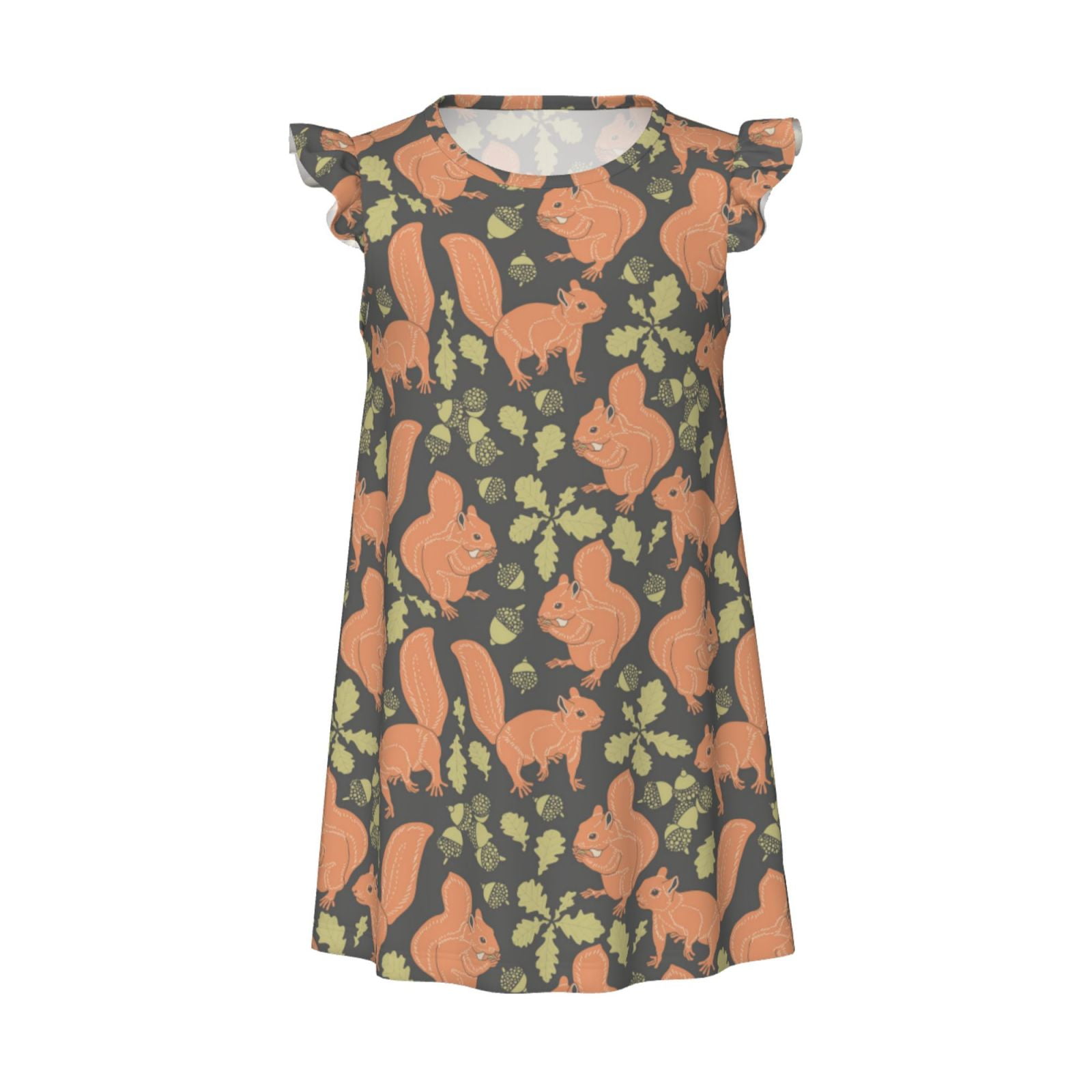 Xecao Squirrel And Nuts Nightgowns for Girls: Elegant Princess Pajama ...