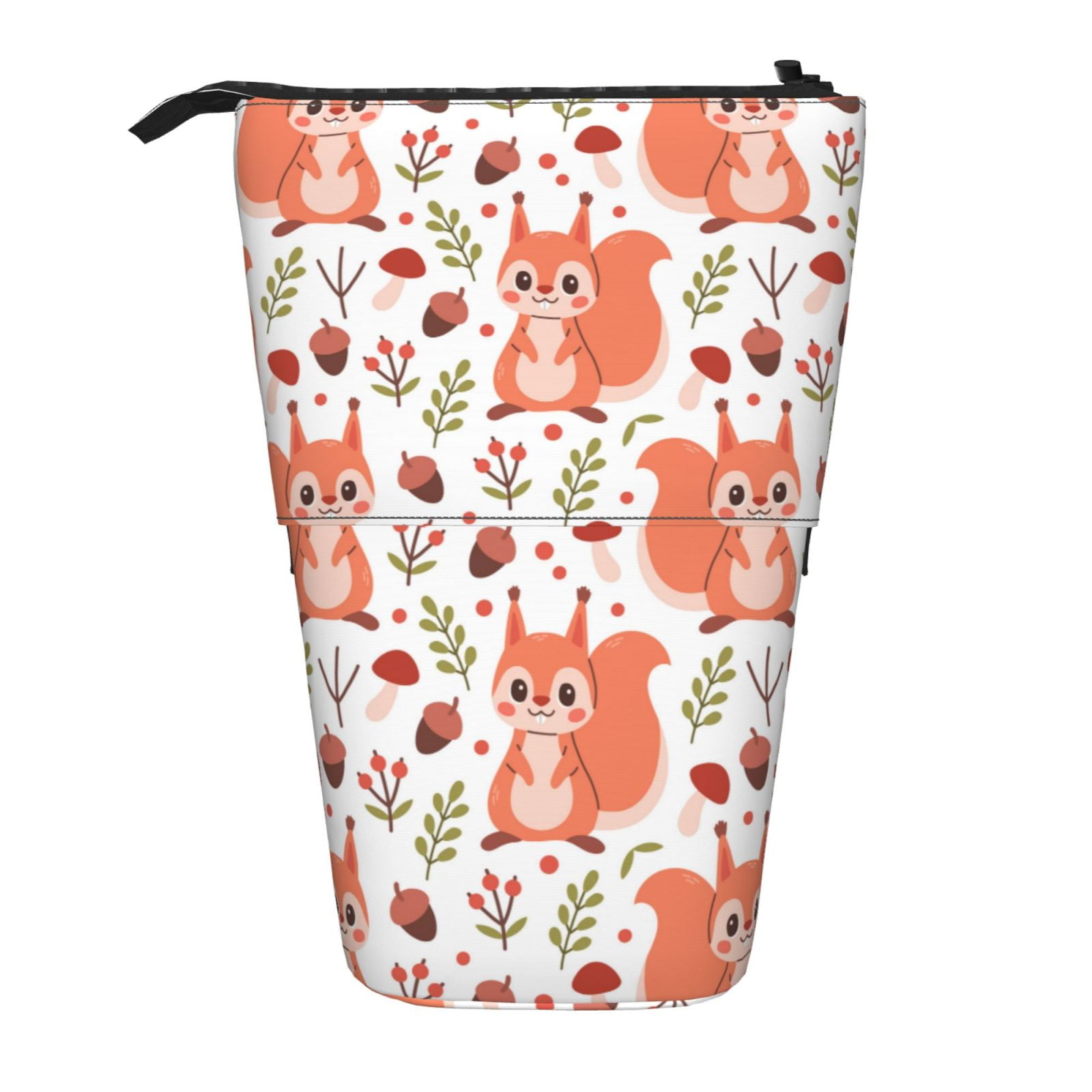Xecao Squirrel And Print Telescopic Pencil Bag Pen Holder Pop Up Stationery Case Stand-up ...