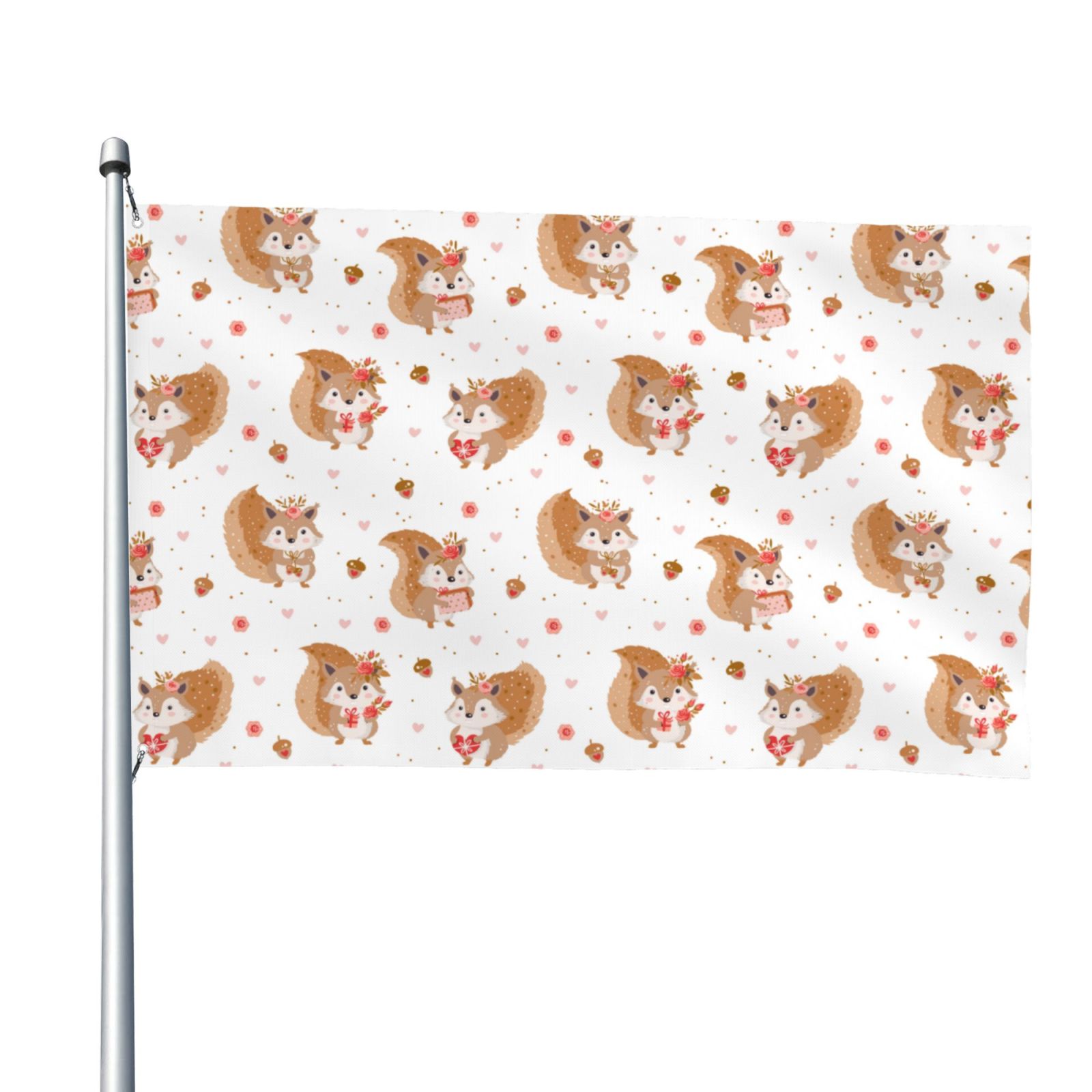 Xecao Squirrel Giving A Gift for Longest Lasting Flag, Made From ...