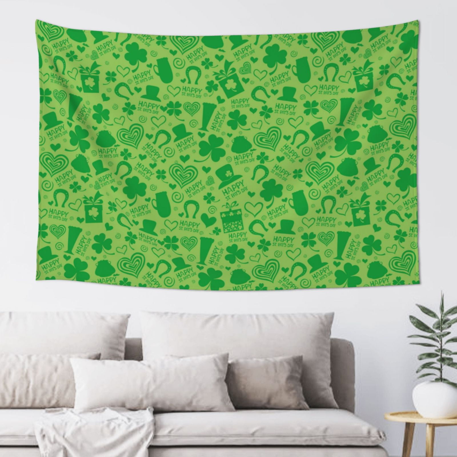 Xecao St Patrick's Day Print Tapestry, Wall Hanging Room Funny Decor ...