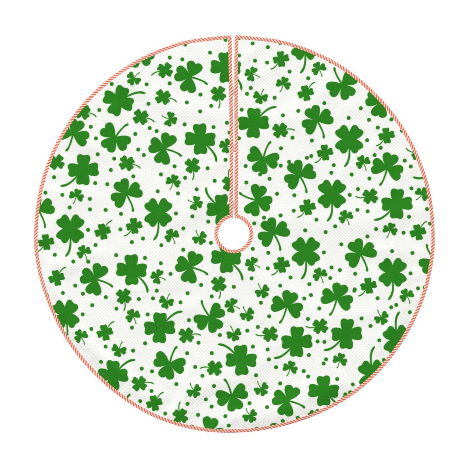 Xecao St Patrick's Day4 Pattern Christmas Tree Skirt Holiday Part Decorations for Christmas Tree ...