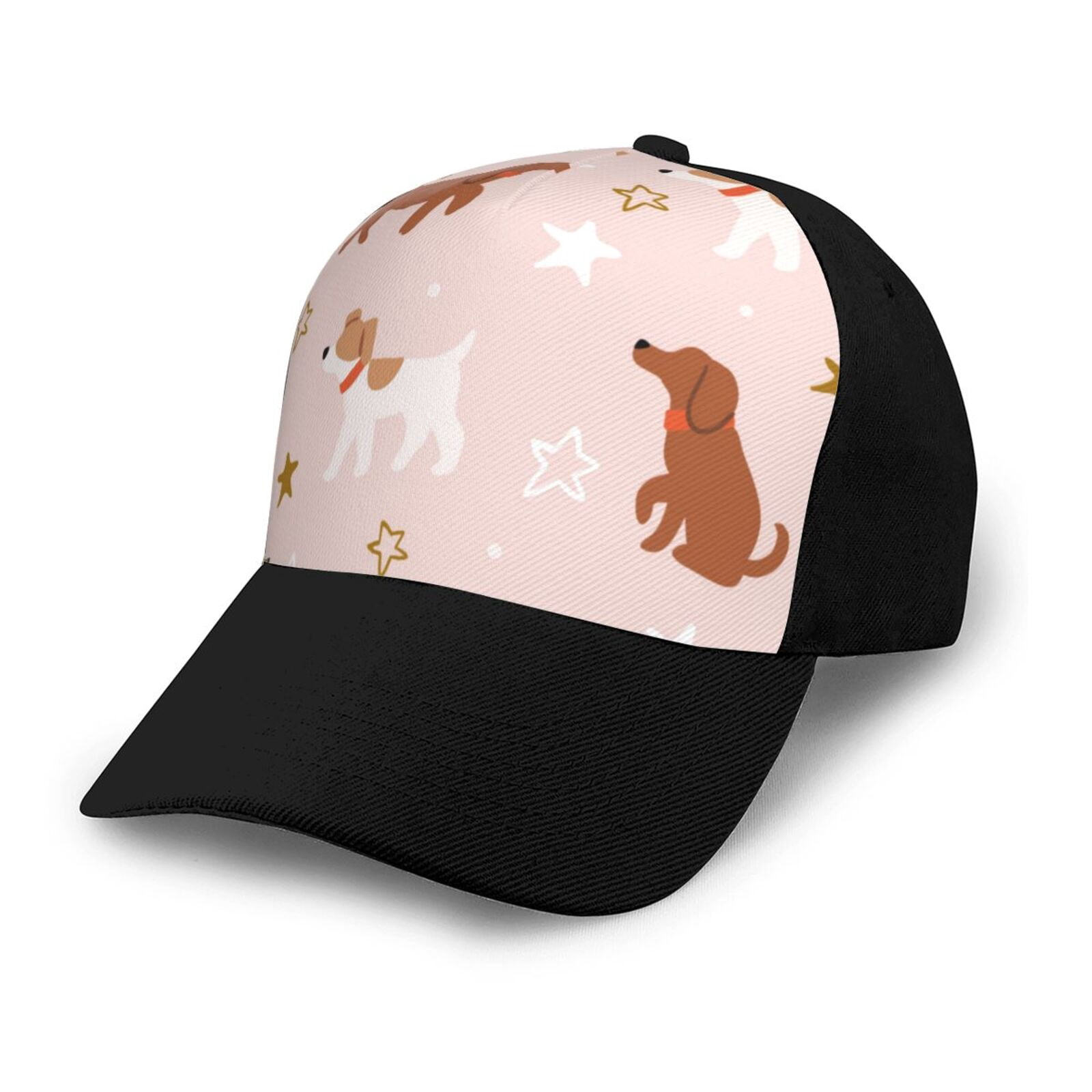 Xecao Star Cute Dog print unisex vintage washed baseball cap, a soft ...