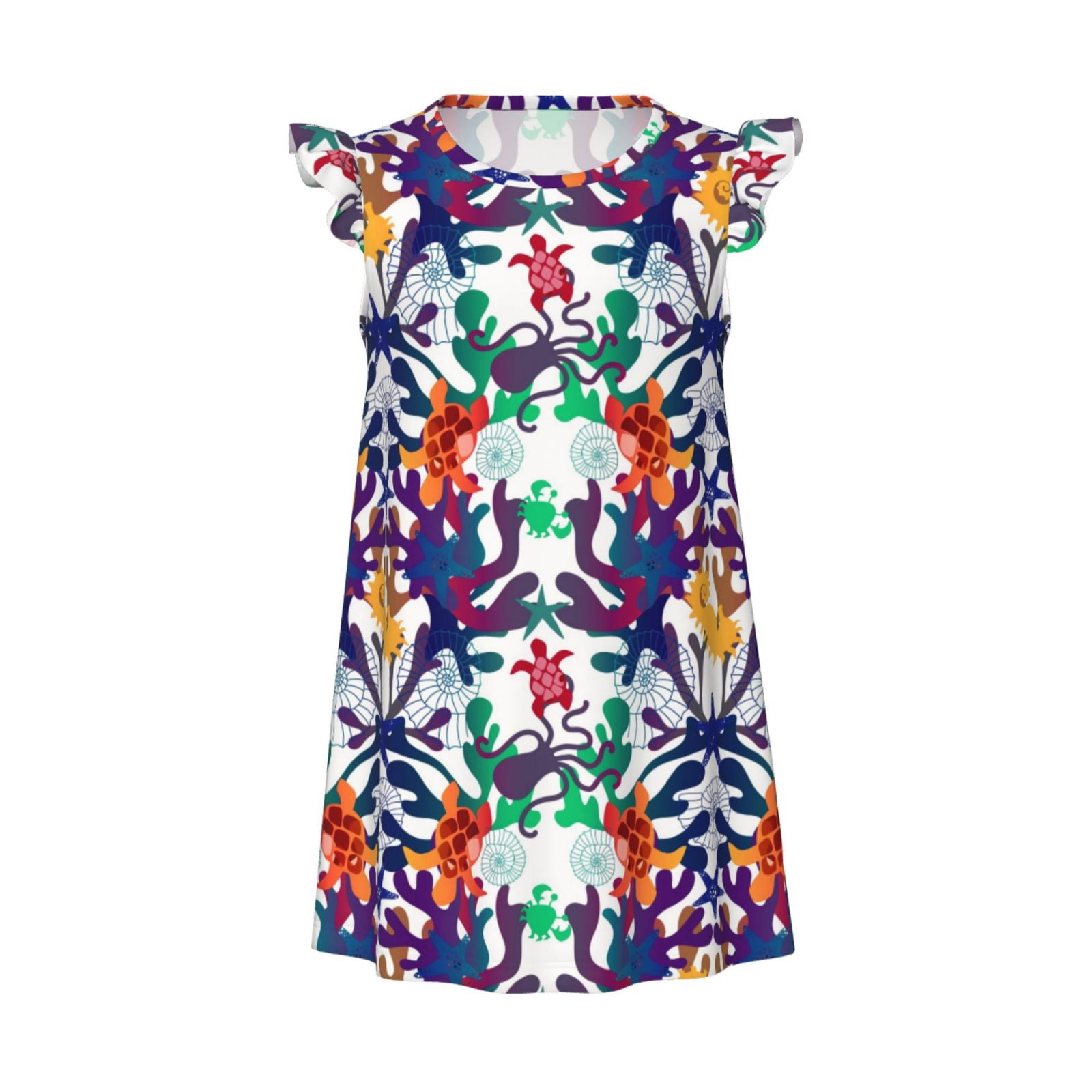 Xecao Starfish And Turtle Nightgowns for Girls: Elegant Princess Pajama ...