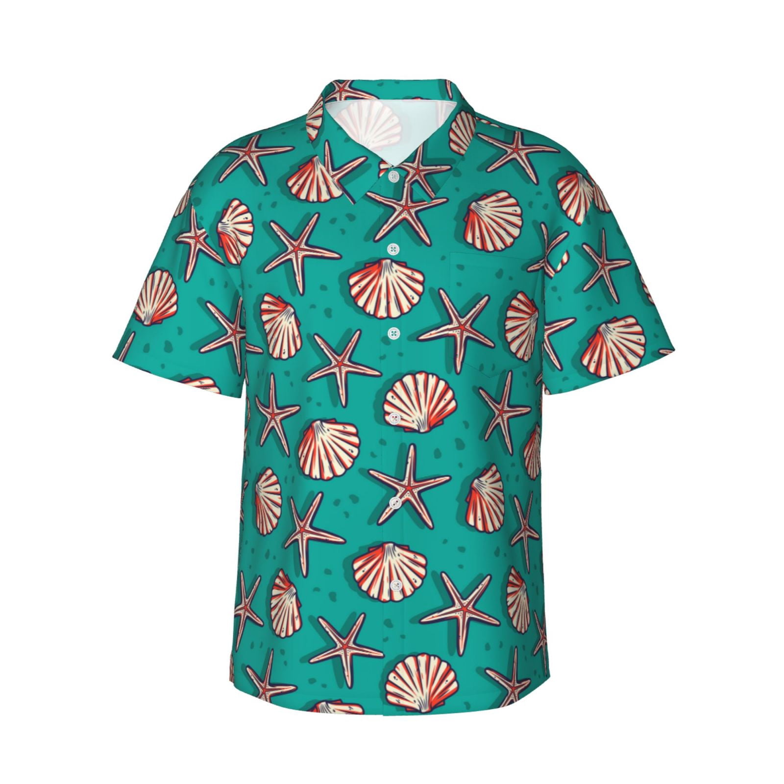 Xecao Starfish and Shell print Hawaiian shirt - a stylish short-sleeve ...