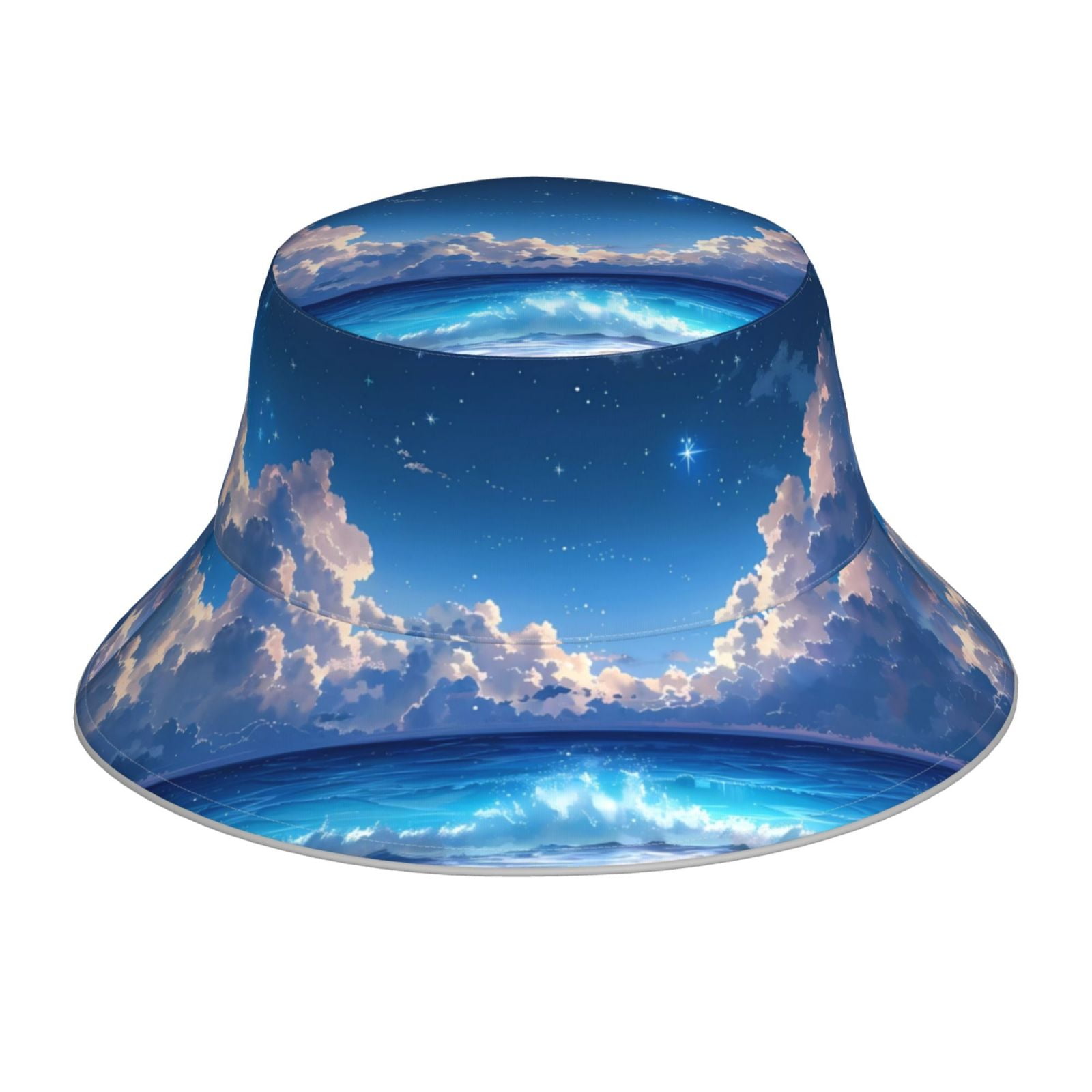 Xecao Starry Night Ocean View Print Men and Women Night Reflective Hat ...