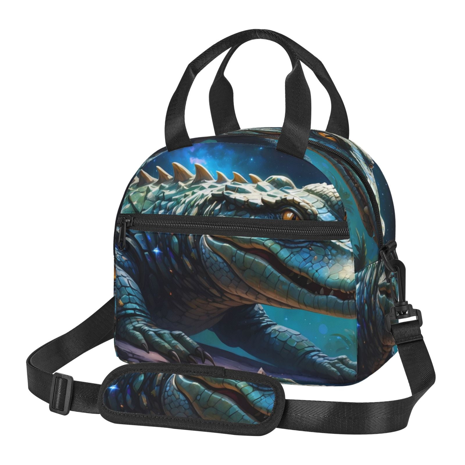 Xecao Starry Sky Colorful Crocodile A Print Insulated Lunch Box, Lunch ...