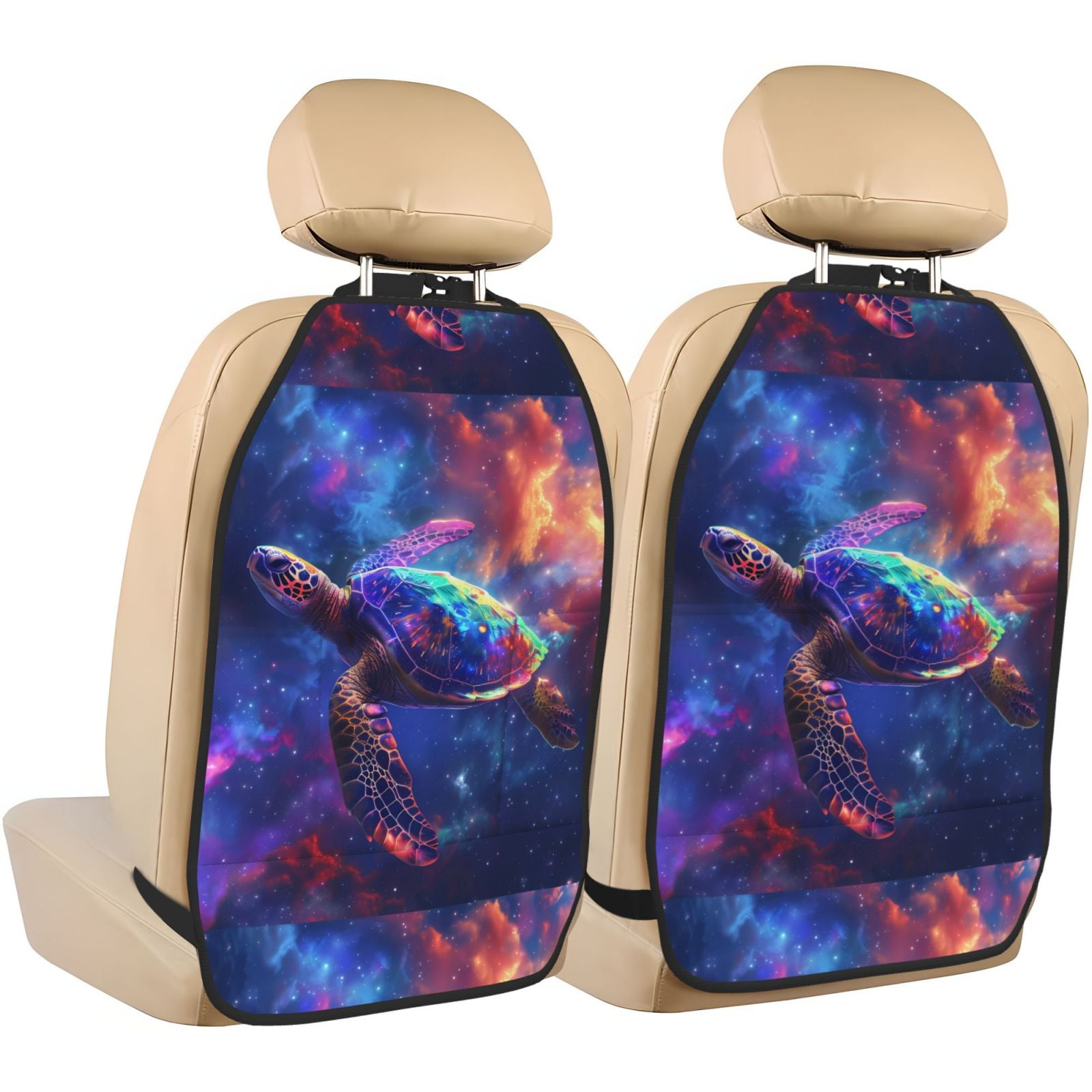 Xecao Starry Sky Turtle Pattern Car Seat Back Protector 2 Pack Large ...