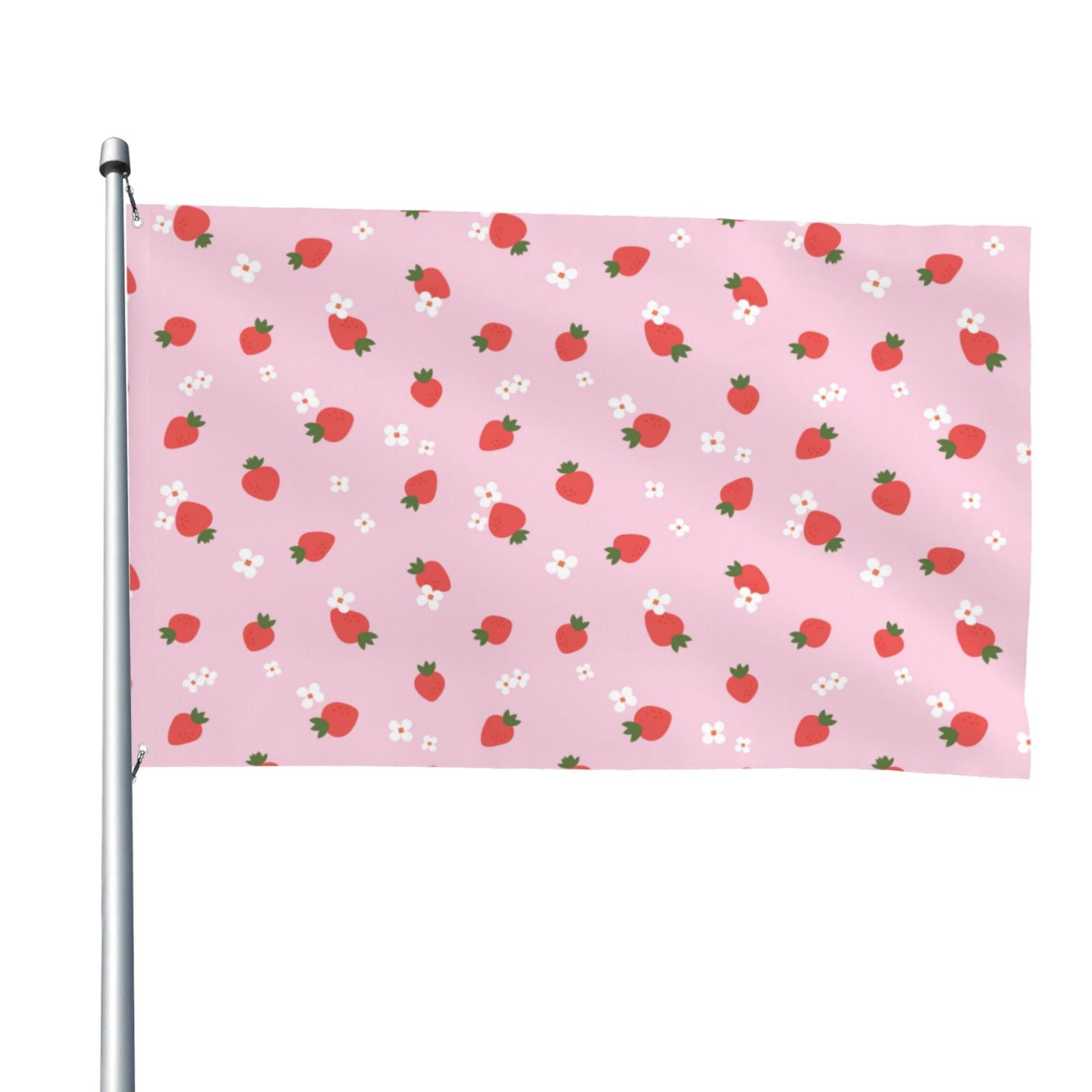 Xecao Strawberry Floral for Longest Lasting Flag, Made From Polyester ...