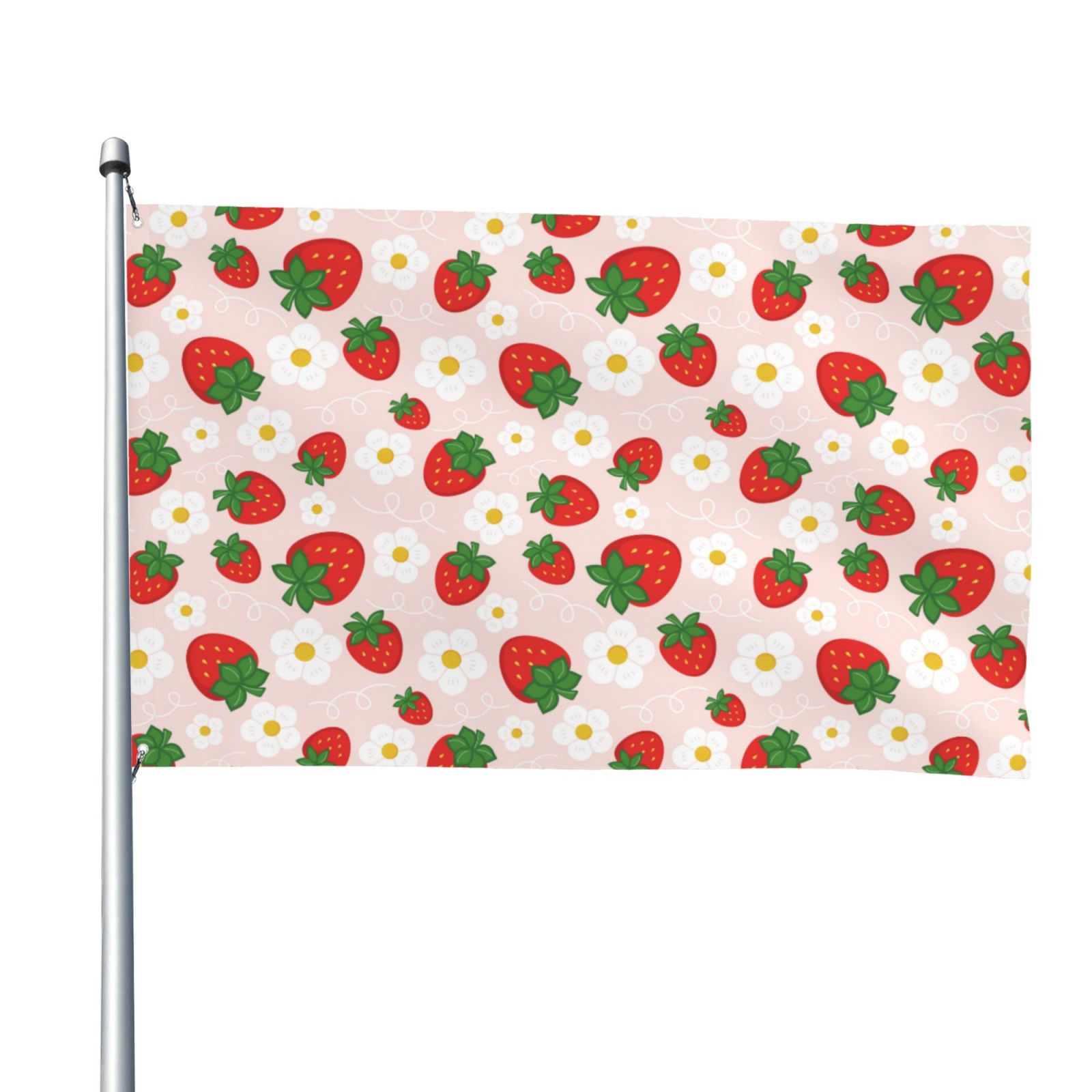 Xecao Strawberry Floral for Longest Lasting Flag, Made From Polyester ...