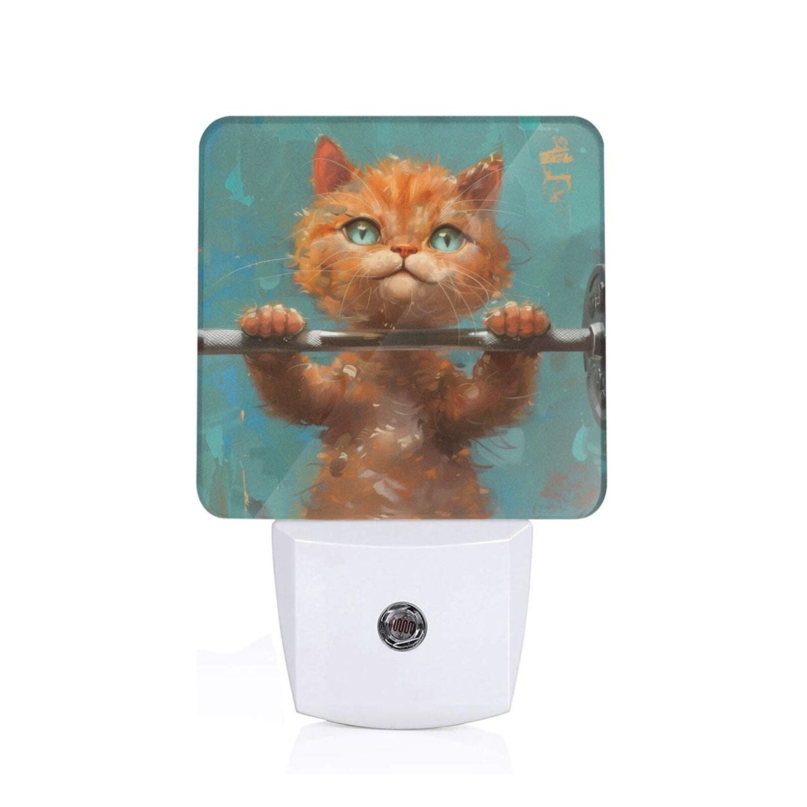 Xecao Strong Kitten Lifting Weights for Night Light - a Wall-mounted ...