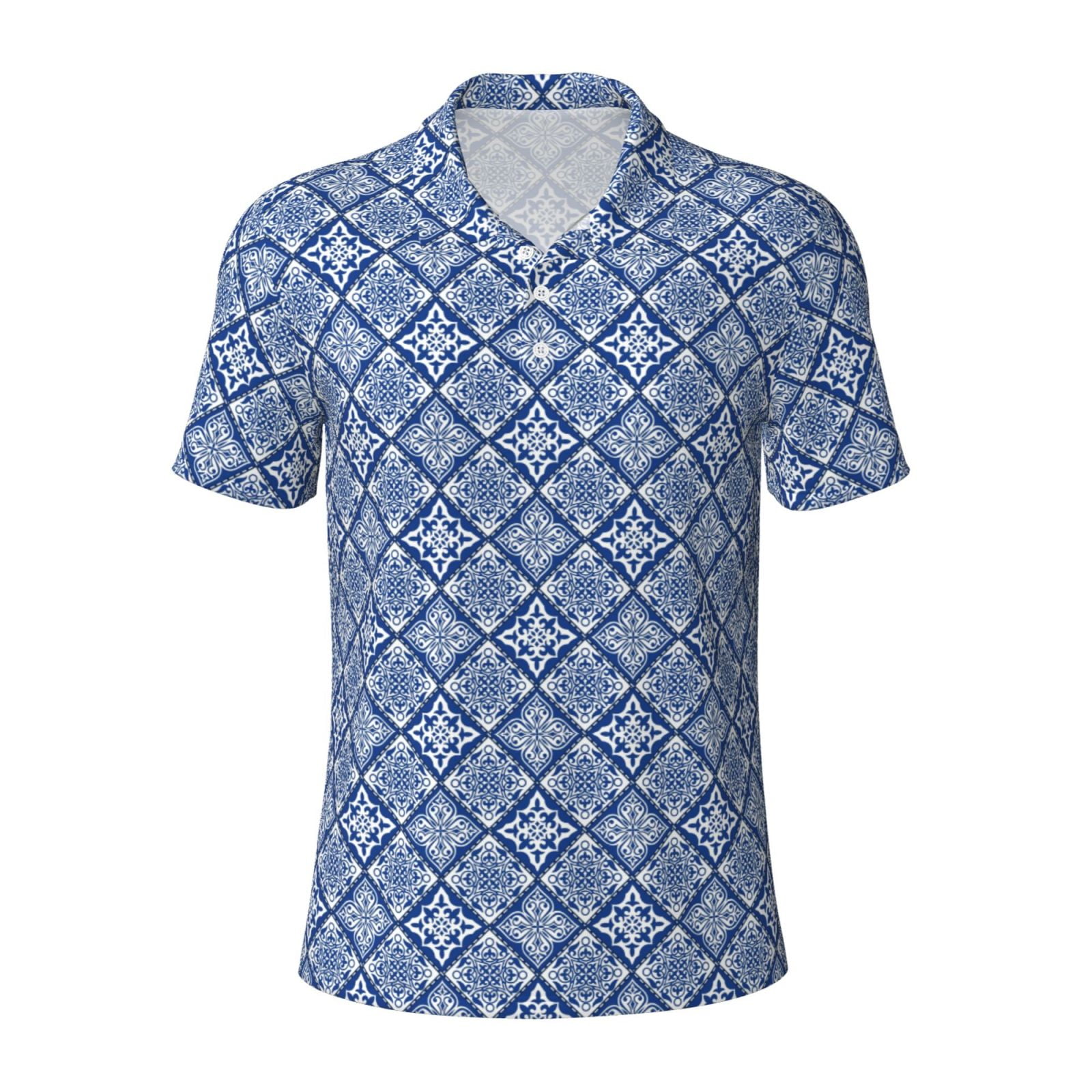 Xecao Stylized Flowers Vintage Boho for Mens' Casual Short Sleeve ...