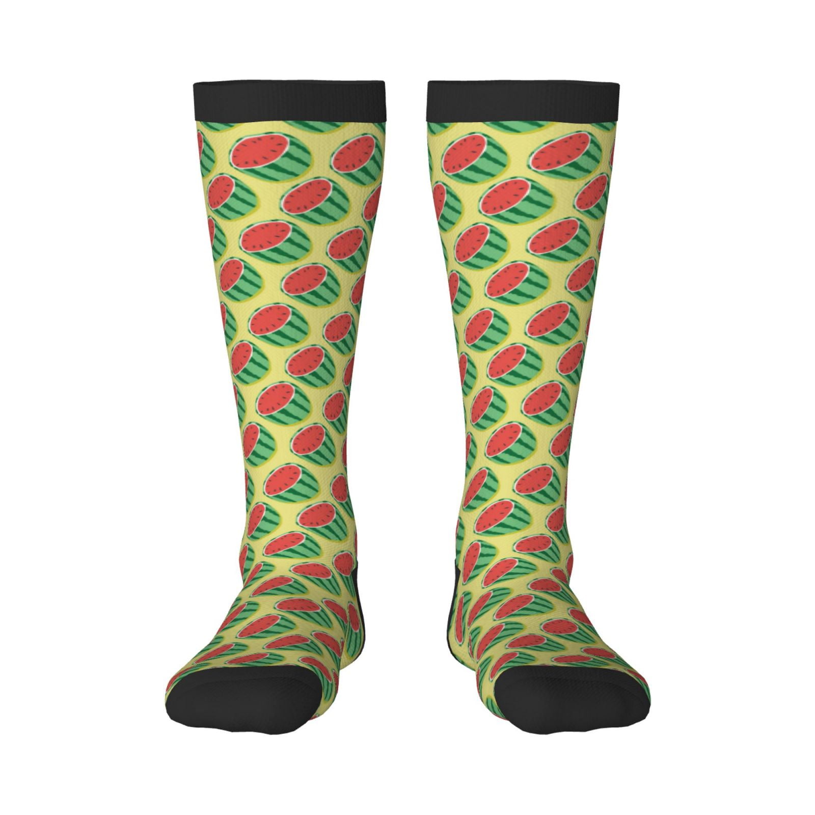 Xecao Summer Watermelon print thigh-high socks, crafted for both men ...