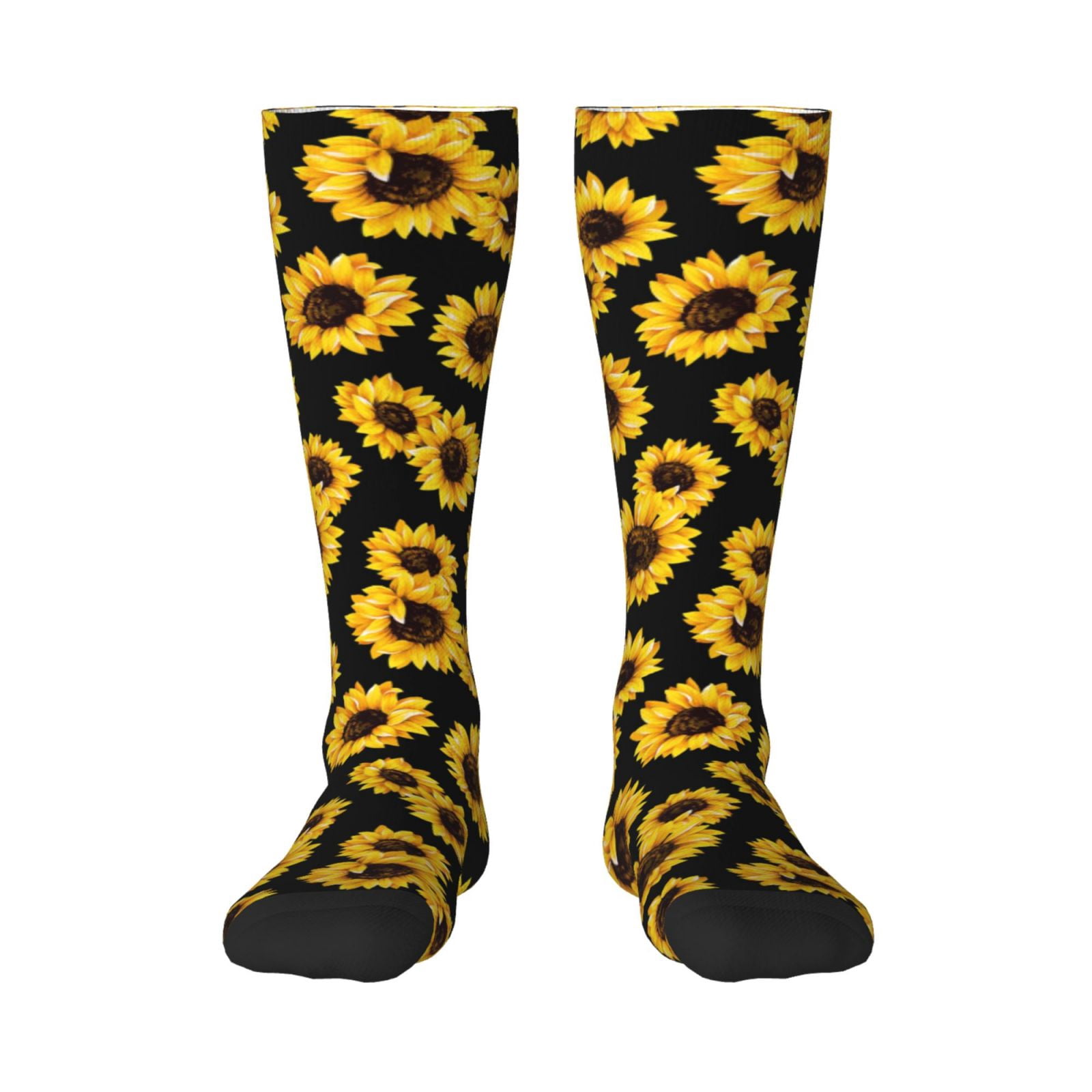 Xecao Sunflower 6 print thigh-high socks, crafted for both men and ...