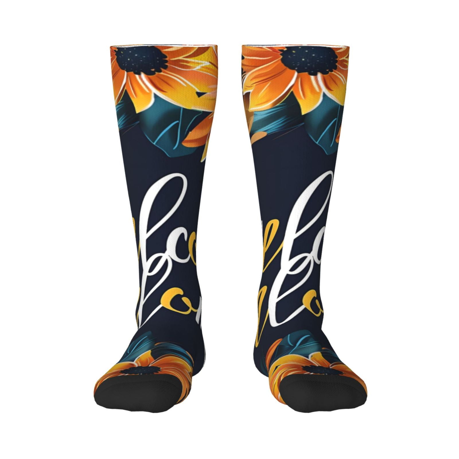 Xecao Sunflower Welcome A Print Compression Socks for Both Men And ...