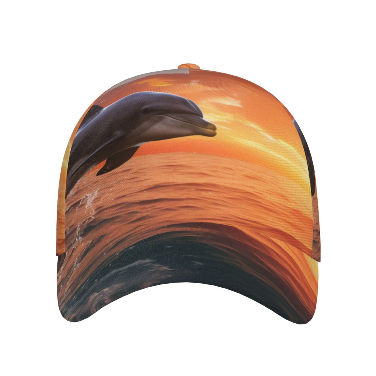Xecao Sunset Dancing Dolphin B for Baseball Cap: Unisex, crafted from ...