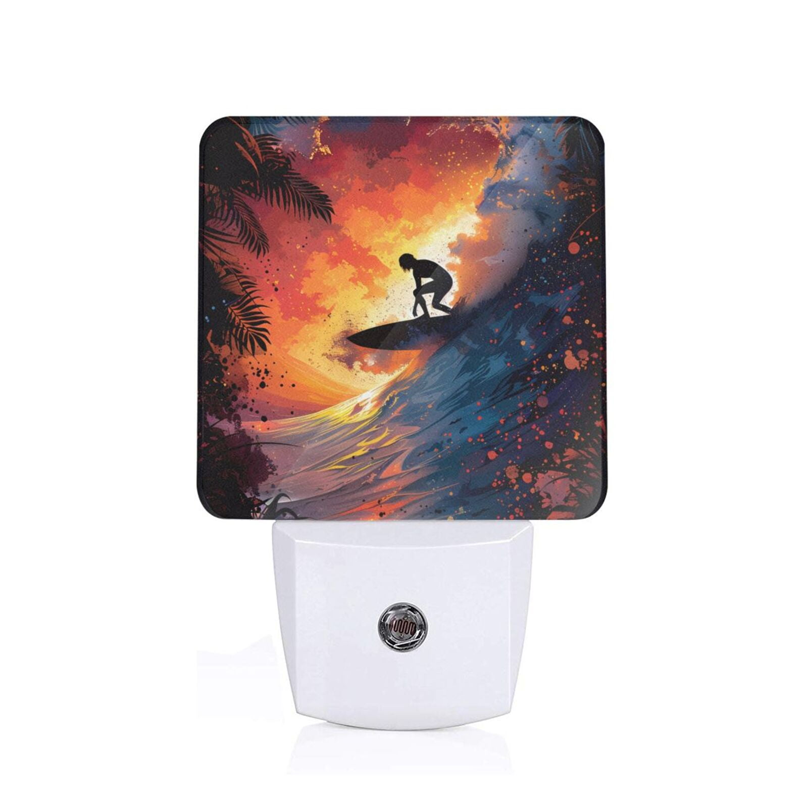 Xecao Sunset Surfing Silhouette for Night Light - a Wall-mounted LED ...