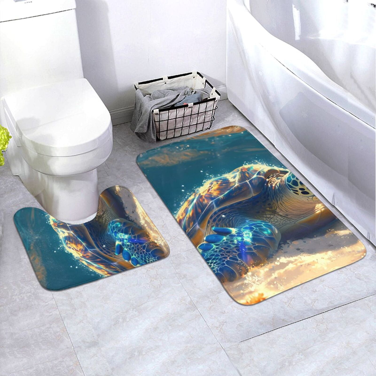 Xecao Sunshine Underwater Sand Turtle 2-Piece Vintage Seamless Anti ...