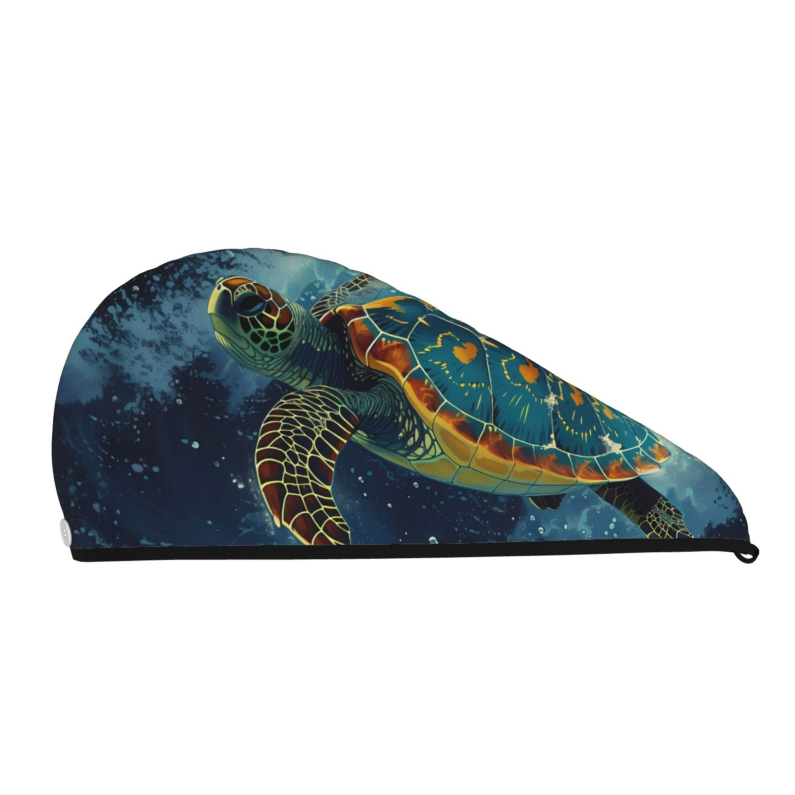 Xecao Surfing Turtle Print Hair Towel, Hair Turbans for Wet Hair ...