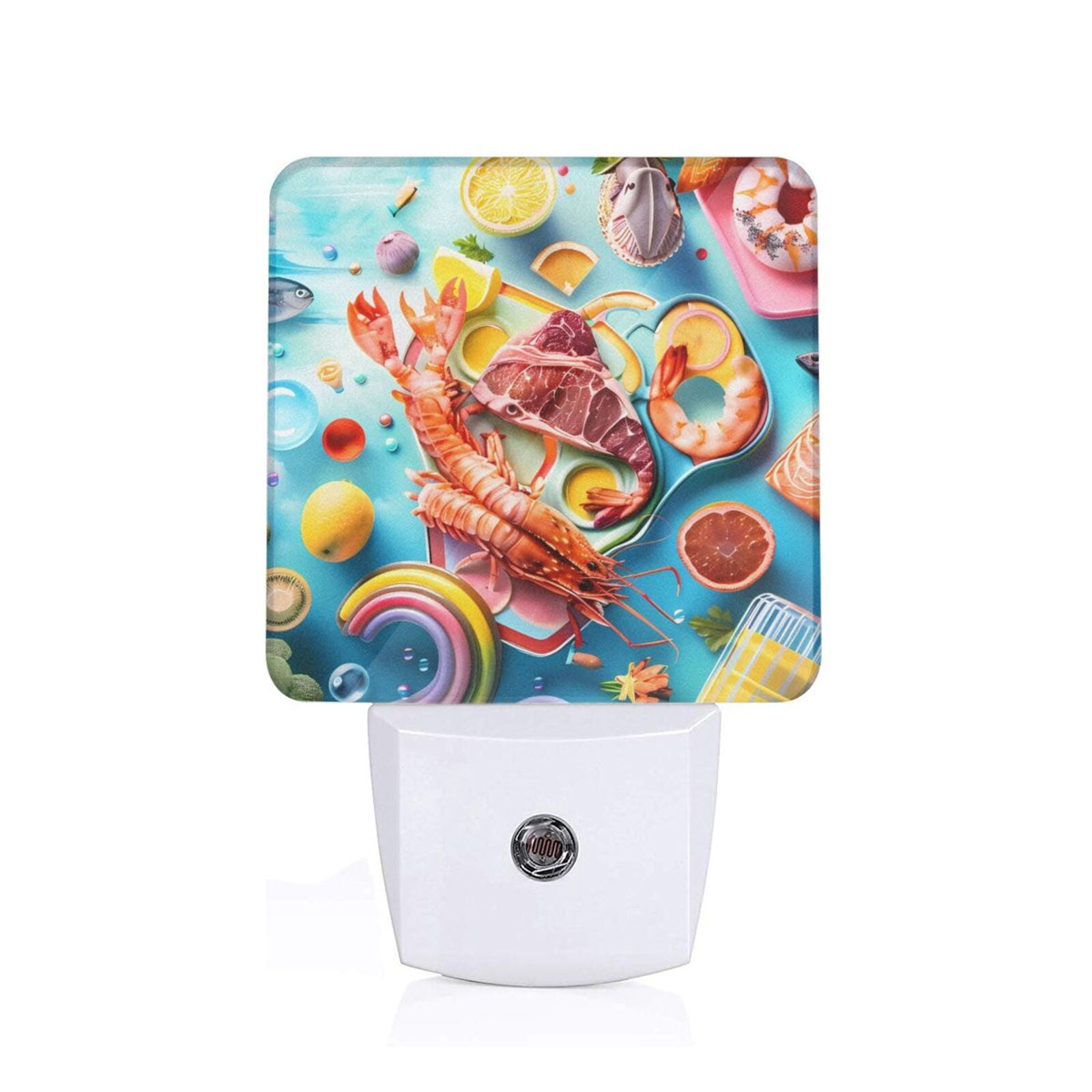 Xecao Surreal Seafood Extravaganza for Night Light - a Wall-mounted LED ...
