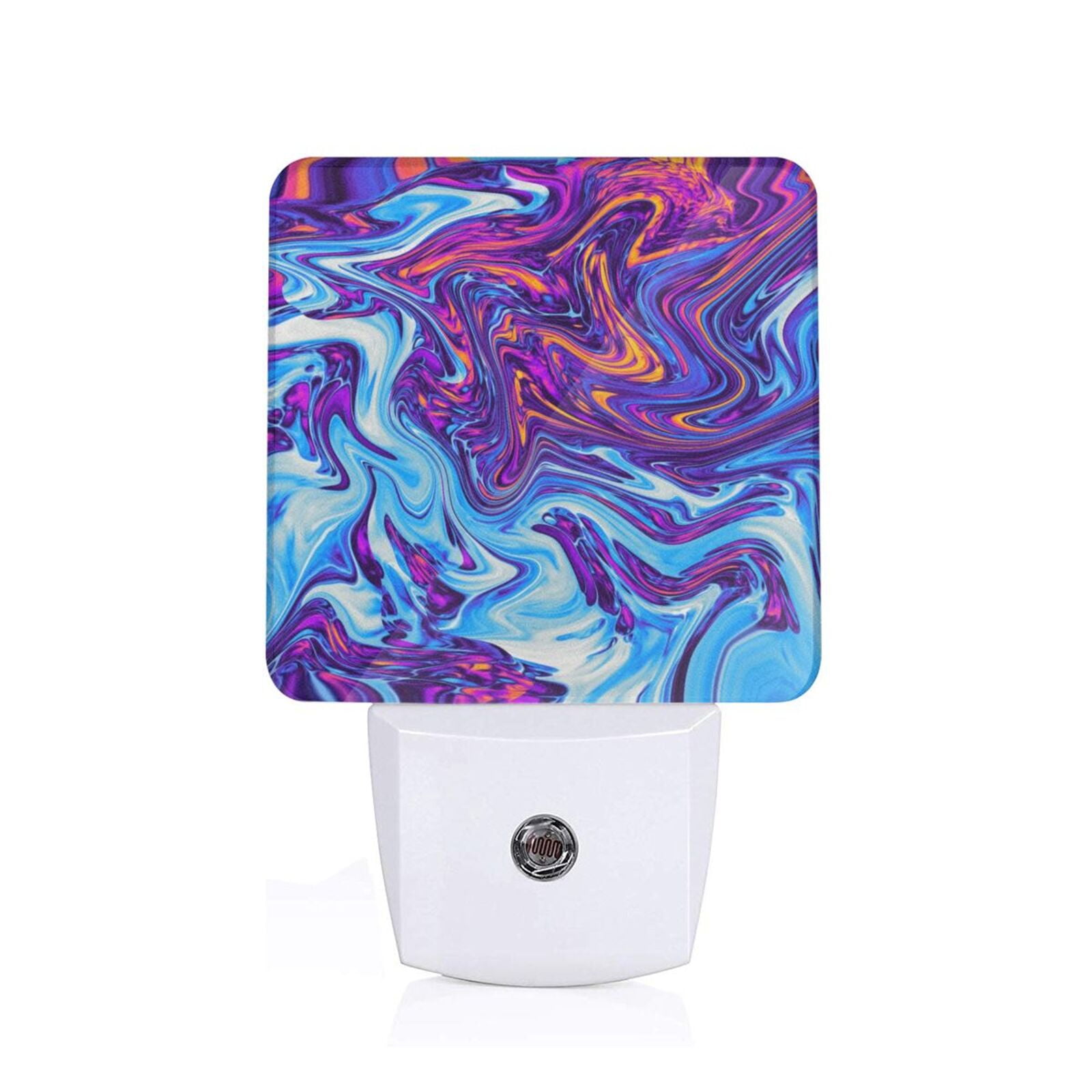 Xecao Swirl Print Blue Purple for Night Light - a Wall-mounted LED ...